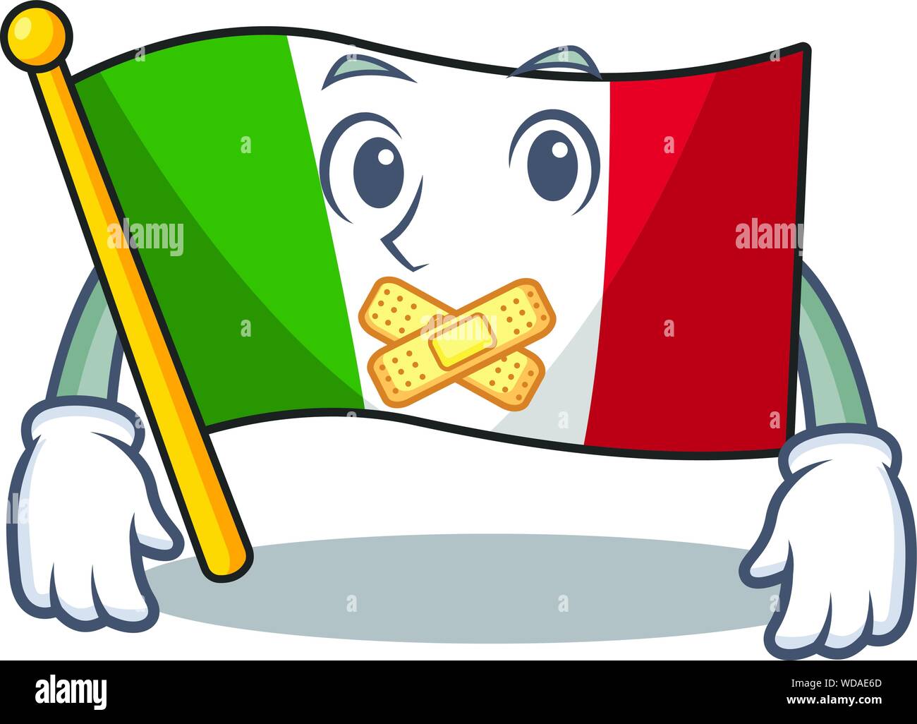 Silent flag italy is placed the cartoon cupboard Stock Vector Image ...