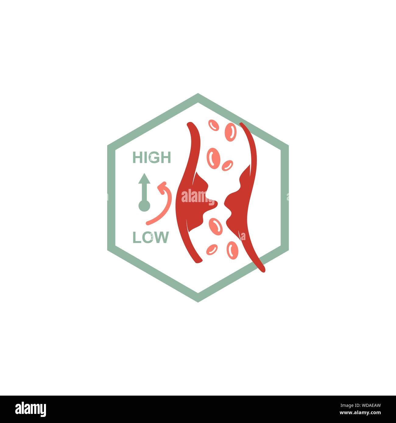 Cholesterol in artery health risk vector design Illustration Stock ...