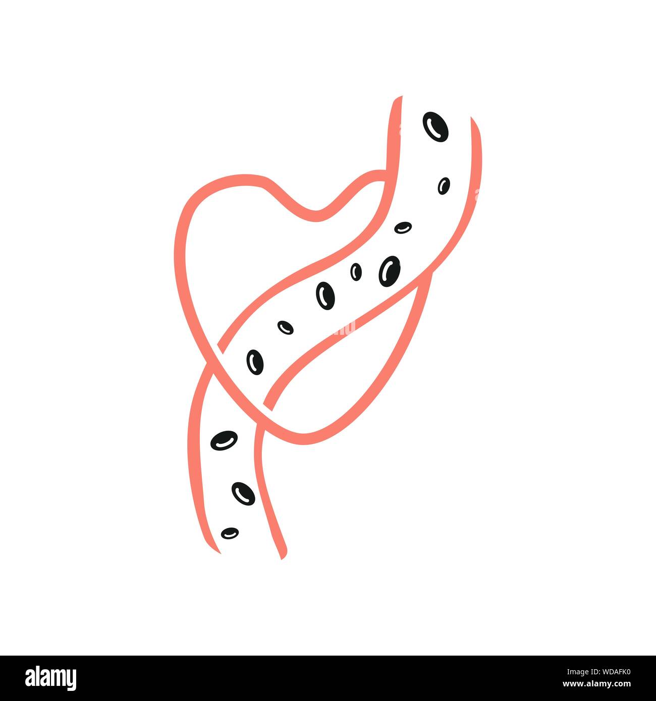Cholesterol in artery health risk vector design Illustration Stock ...