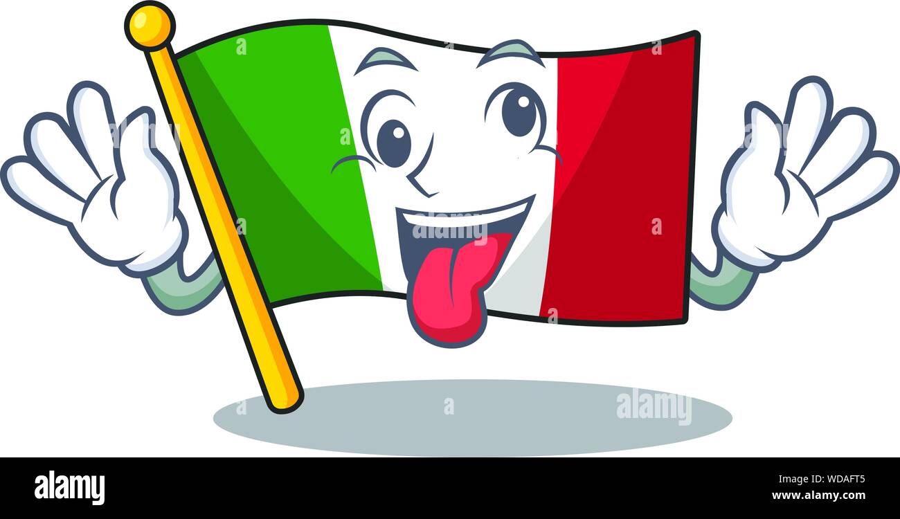 Crazy flag italy is placed the cartoon cupboard Stock Vector Image ...