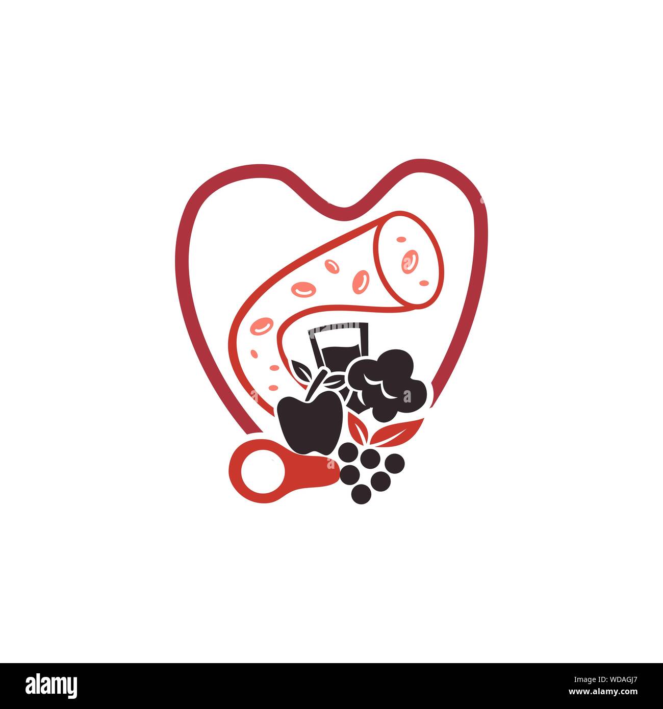 Cholesterol in artery health risk vector design Illustration Stock ...