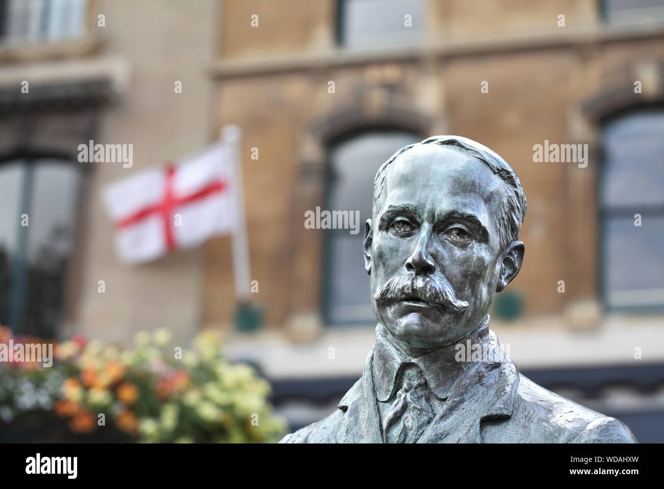 A statue of Edward Elgar in the centre of Great Malvern, Worcestershire ...