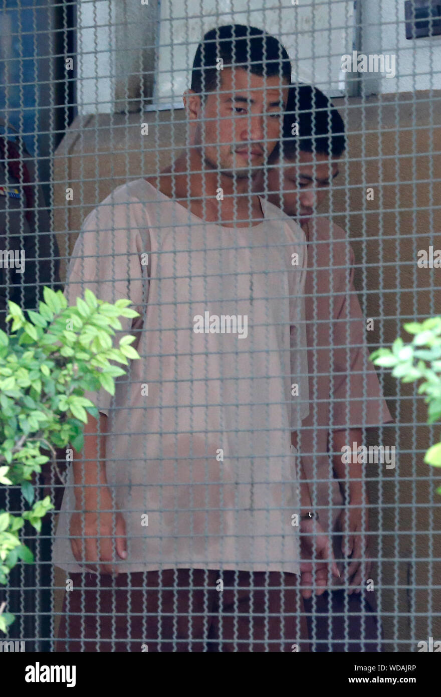 Nonthaburi, Thailand. 29th Aug, 2019. Myanmar migrant workers Zaw Lin ...