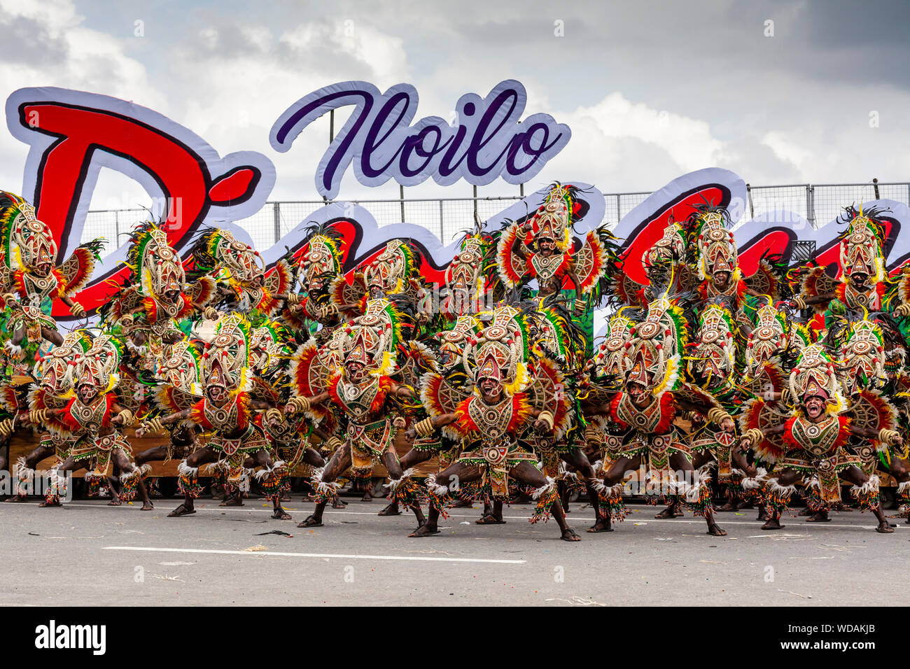 Tribal Dancing, Dinagyang Festival, Iloilo City, Panay Island, The ...