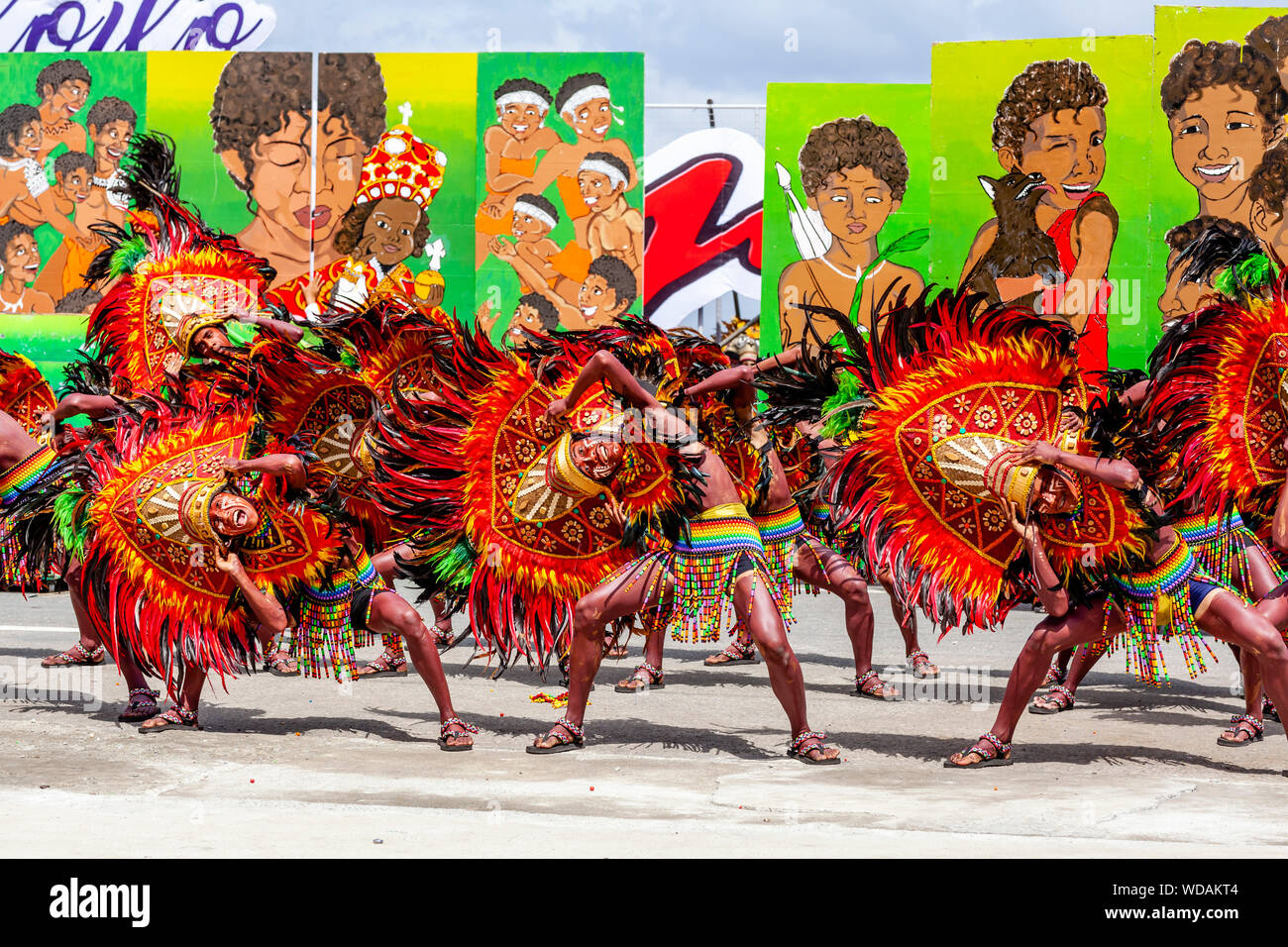 Tribal Dancing, Dinagyang Festival, Iloilo City, Panay Island, The ...