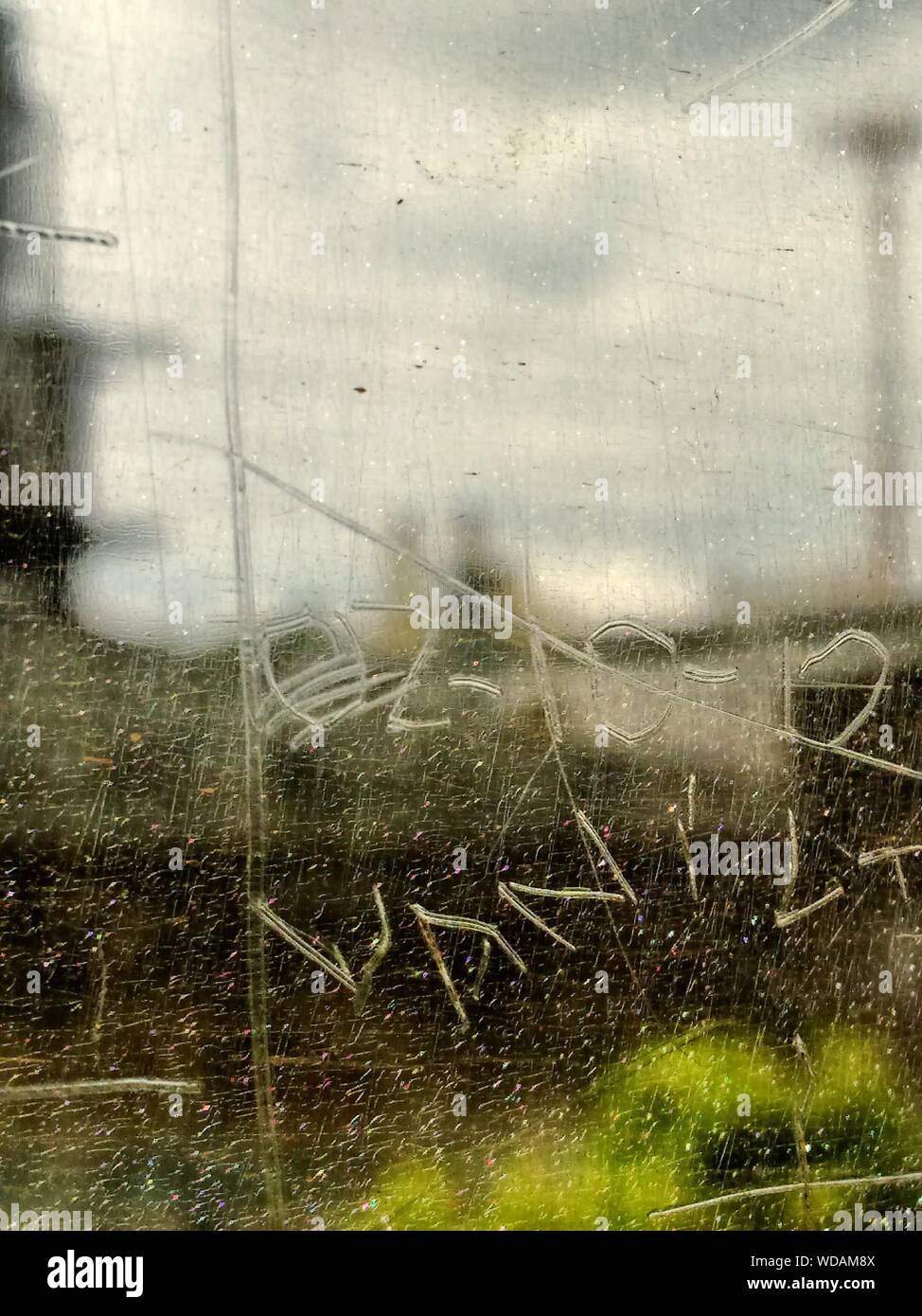 Scratched window hi-res stock photography and images - Alamy