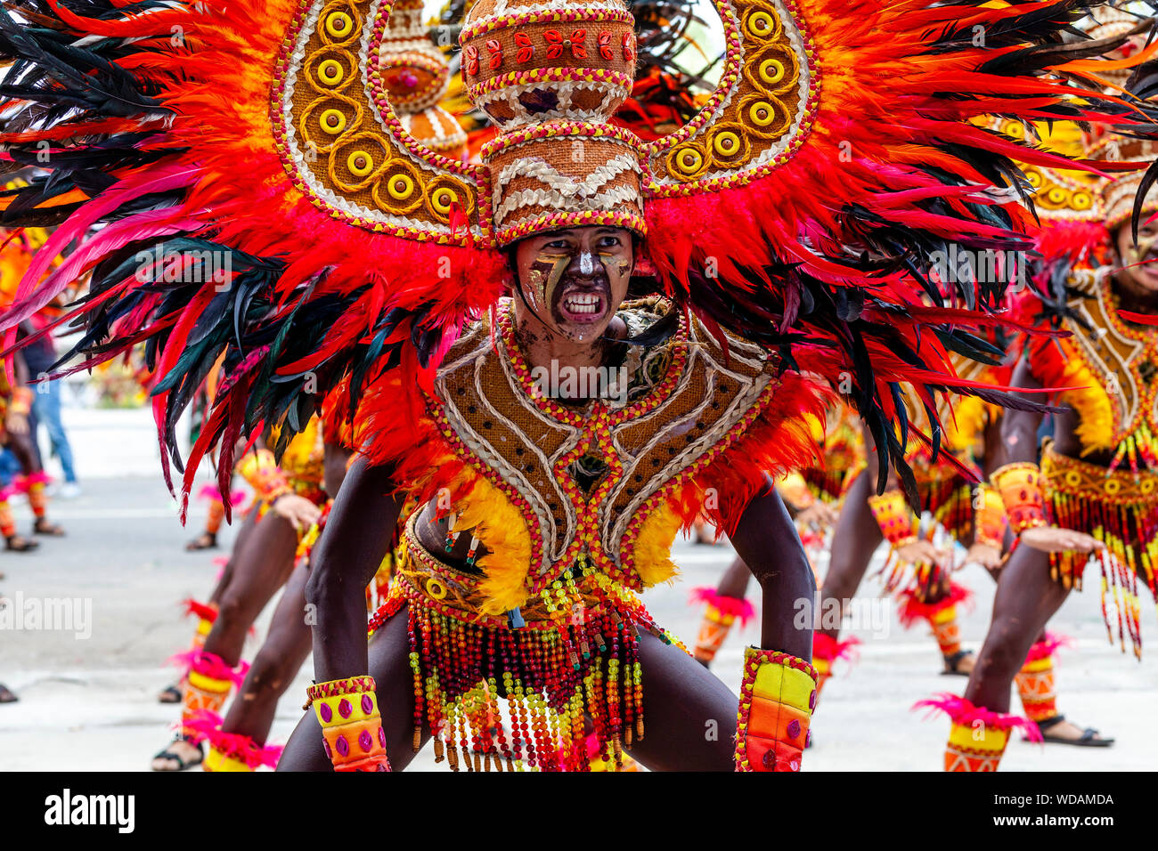 Tribal Dancing, Dinagyang Festival, Iloilo City, Panay Island, The ...