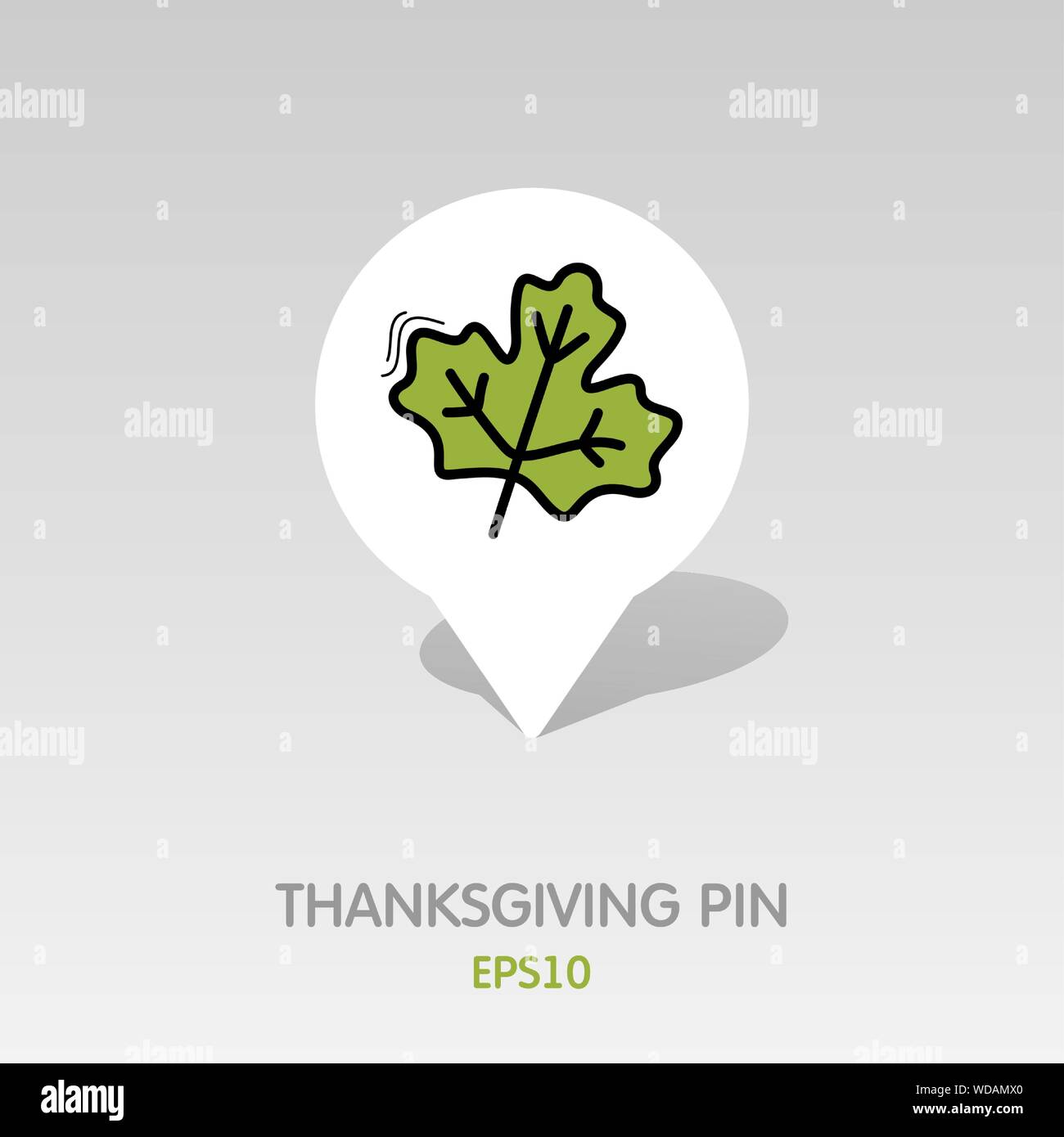 Autumn Leaves maple pin map icon. Harvest map pointer. Thanksgiving map ...