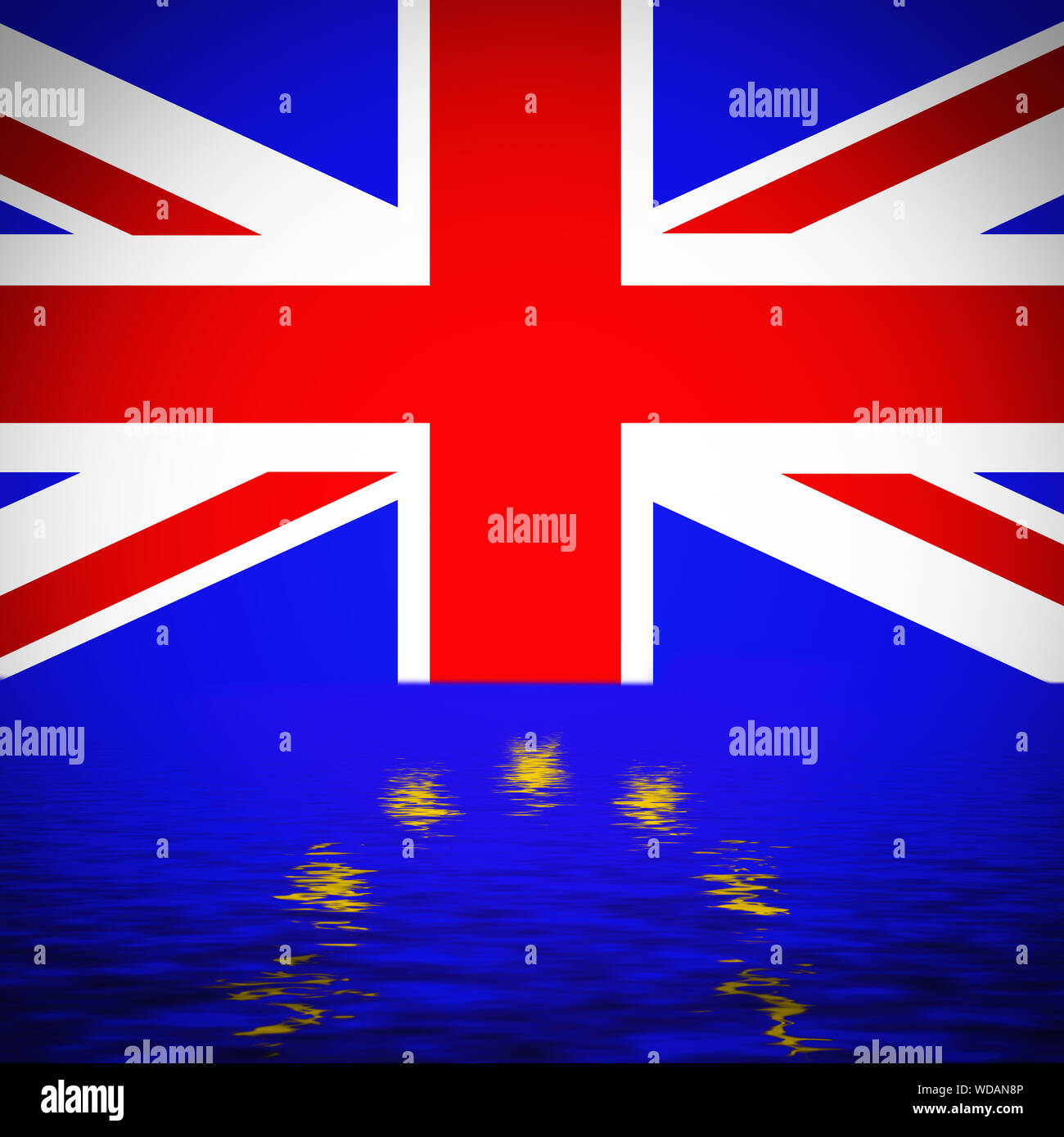 Reflection of british flag hi-res stock photography and images - Alamy