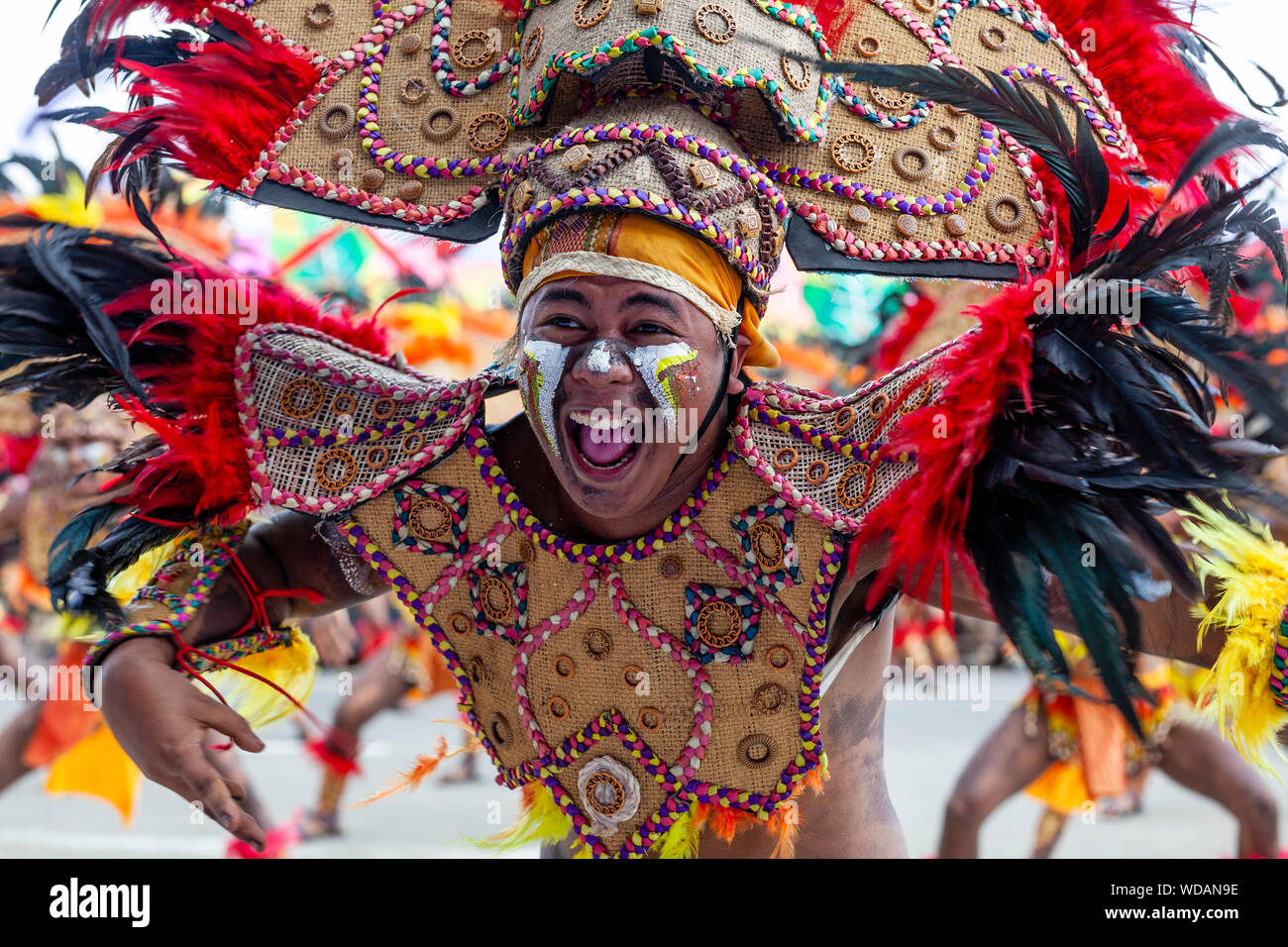 Tribal Dancing, Dinagyang Festival, Iloilo City, Panay Island, The ...