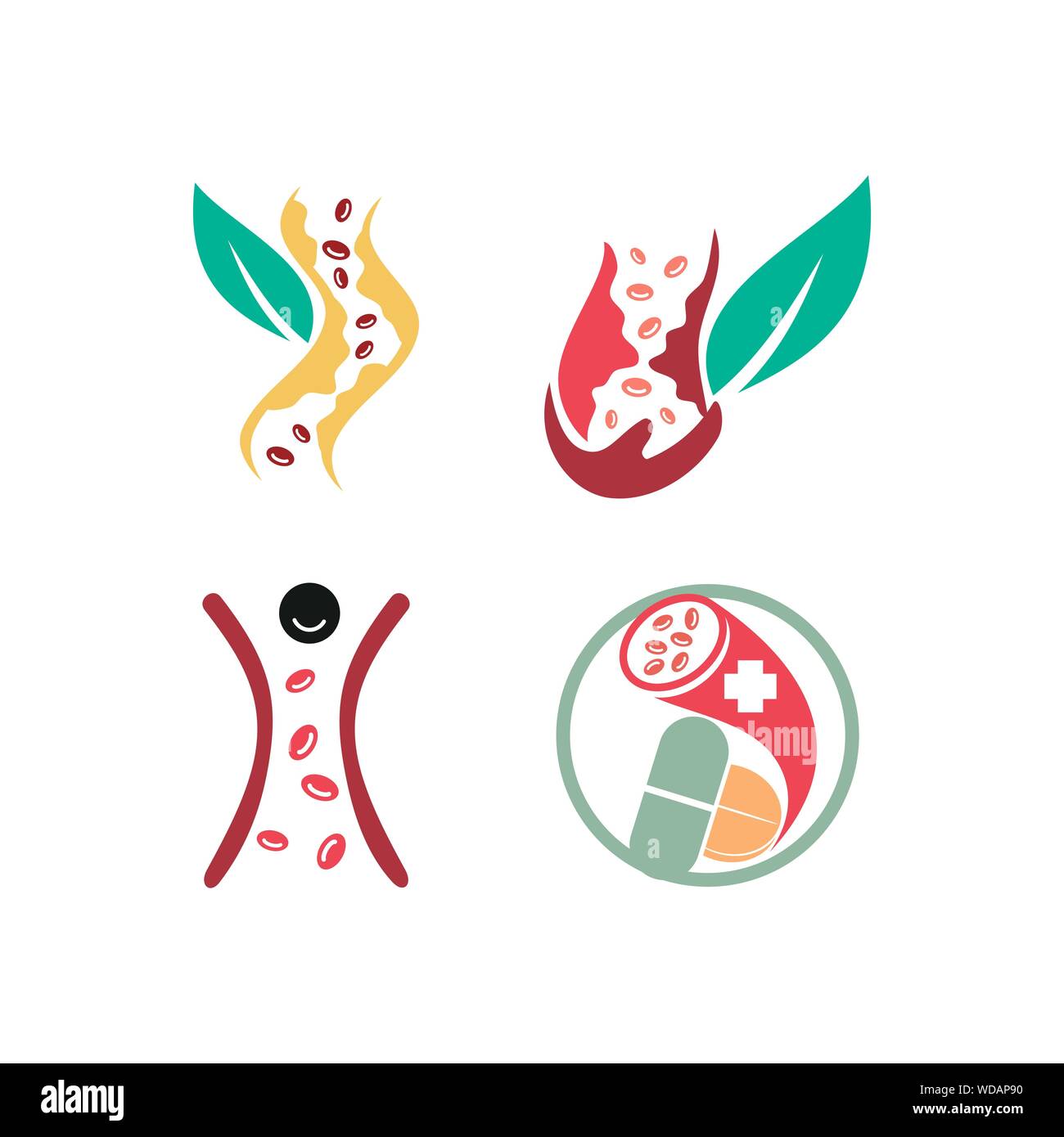 Cholesterol in artery health risk vector design Illustration Stock ...