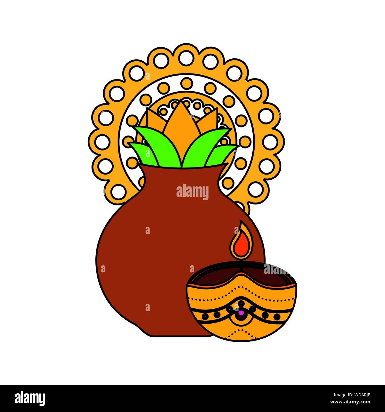 Clay pot of onam celebration design Stock Vector Image & Art - Alamy