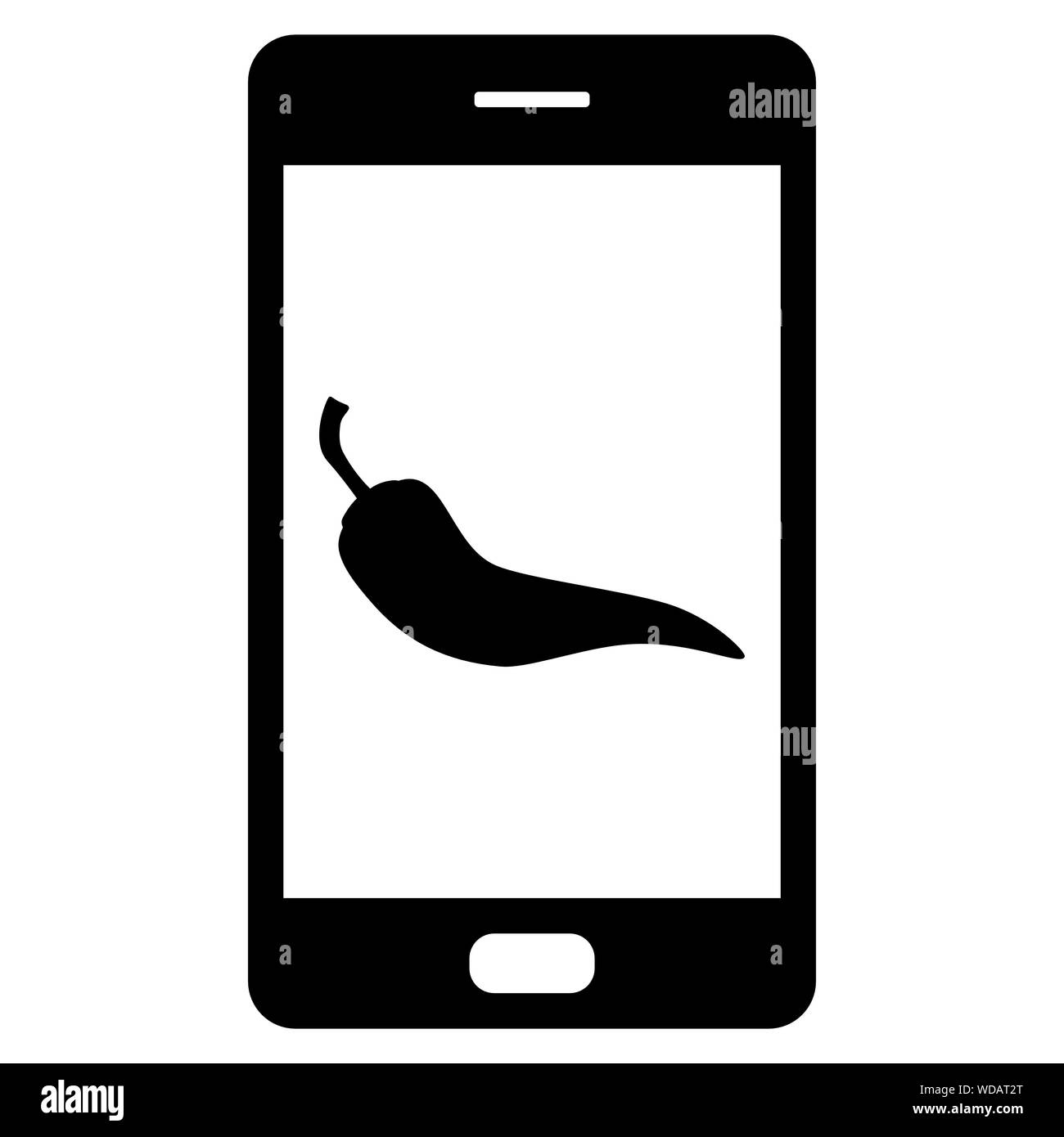 Chili pepper and smartphone Stock Photo - Alamy