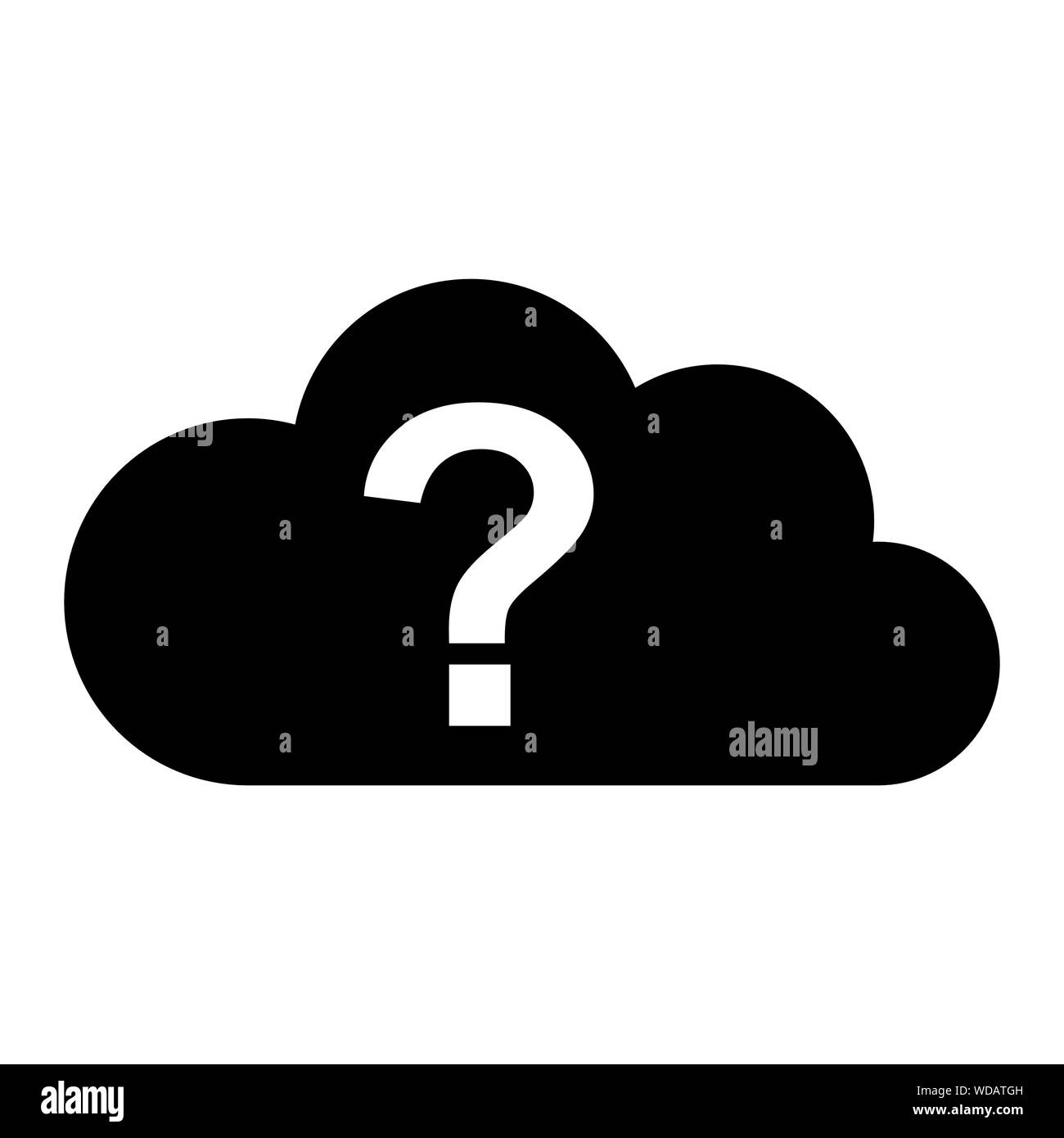Question mark and cloud Stock Photo - Alamy