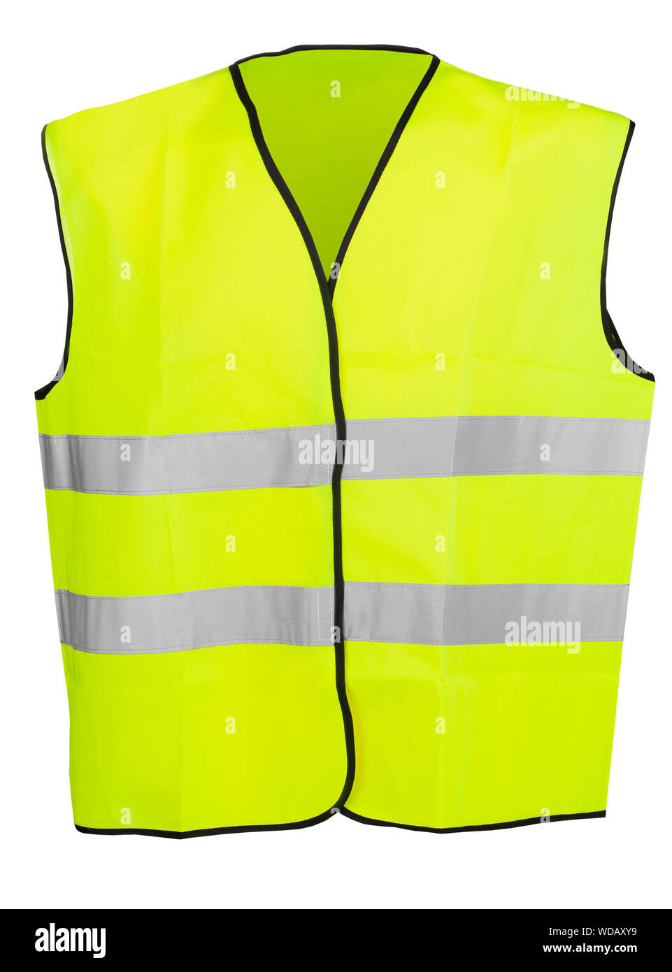 Yellow high visibility safety vest isolated on white background Stock ...