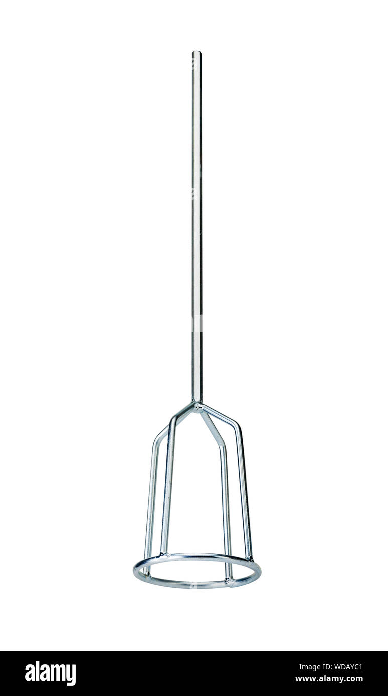 Paddle mixing rotary bit or stirrer isolated on white background ...