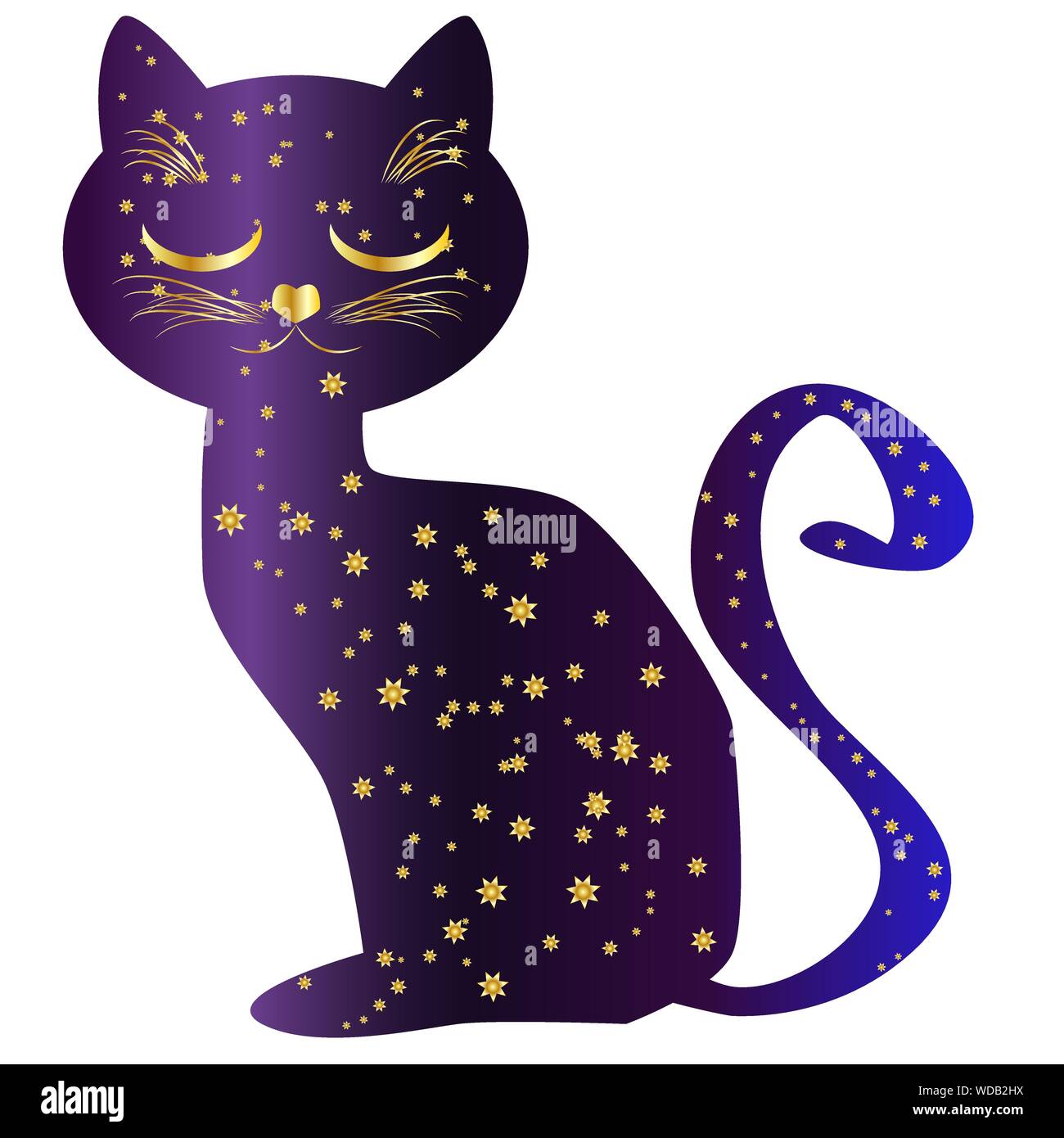 Painted kitty Stock Vector Images - Alamy