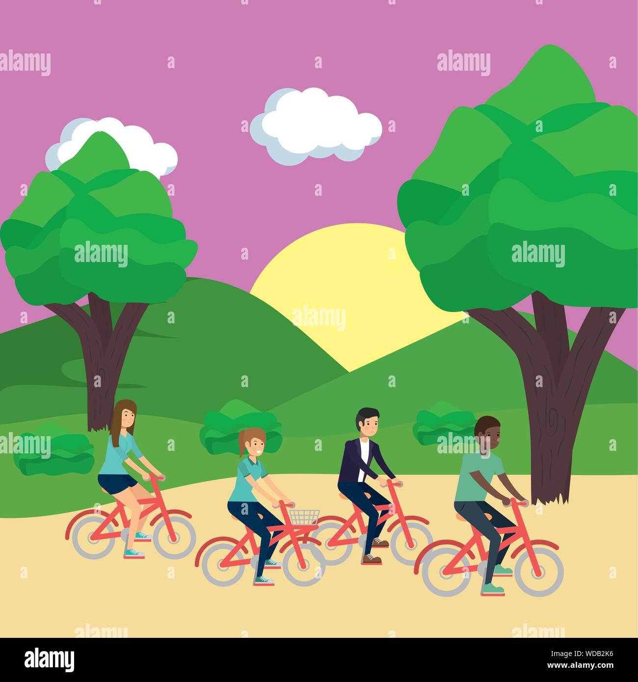People riding bike vector design Stock Vector Image & Art - Alamy