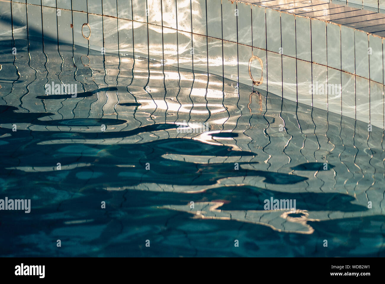 Part of the pool close-up, abstract geometry of the swimming pool ...