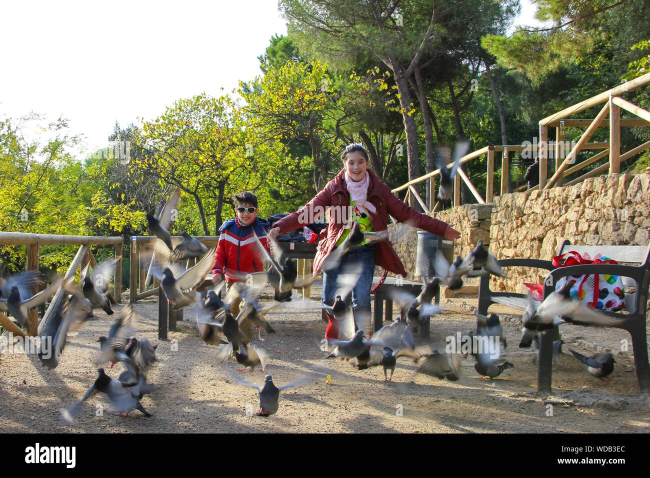 Children chasing hi-res stock photography and images - Alamy