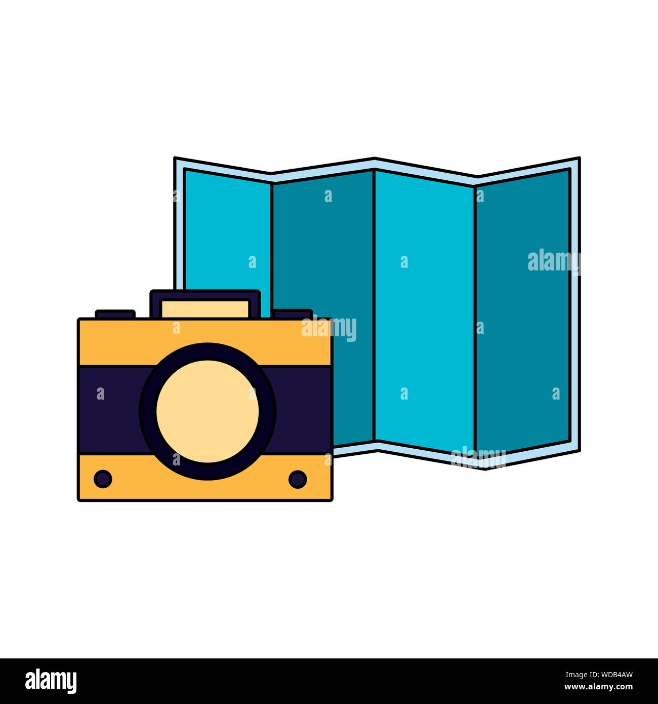 Isolated travel map and camera design Stock Vector Image & Art - Alamy