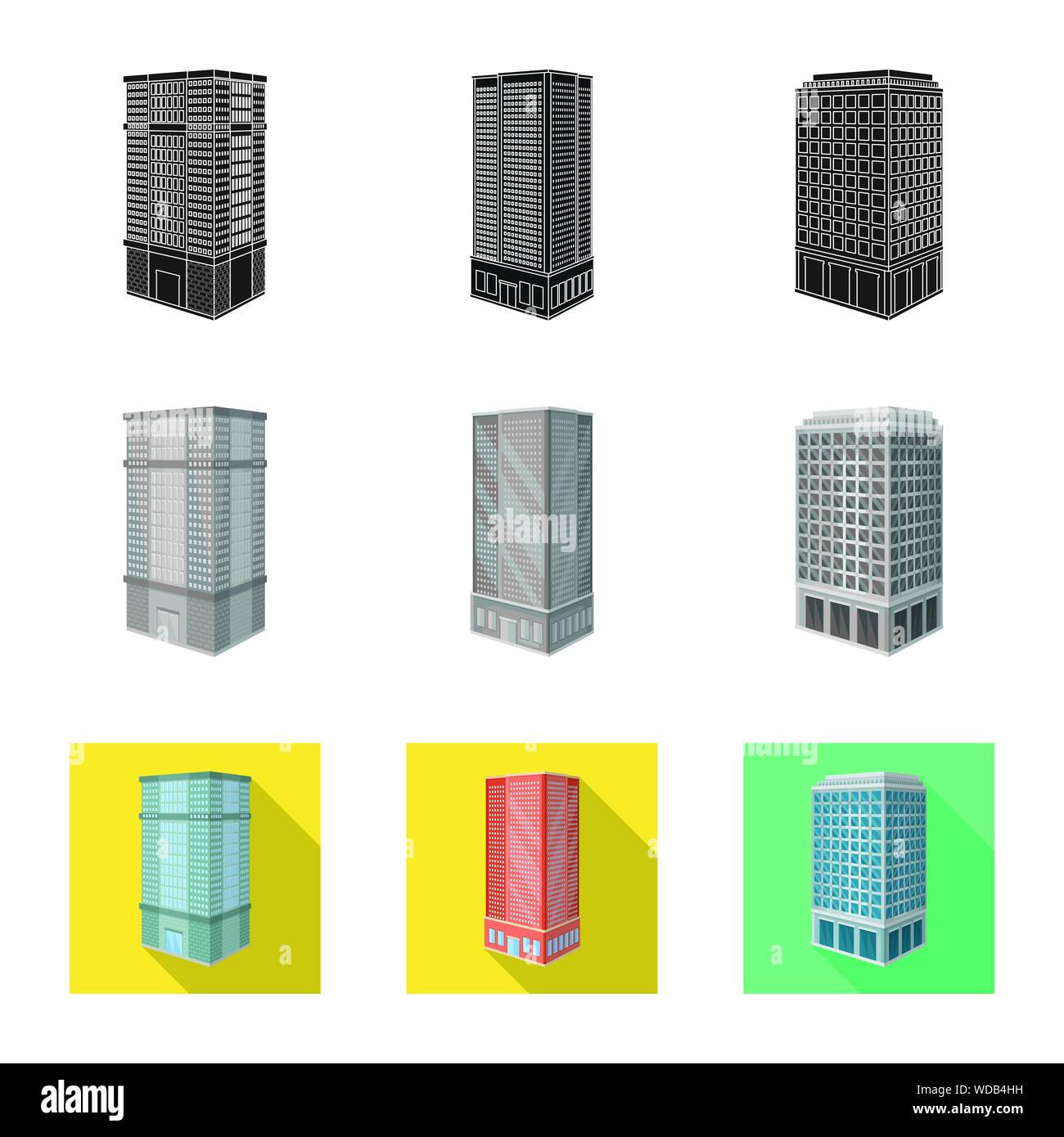 Vector design of construction and building icon. Collection of ...