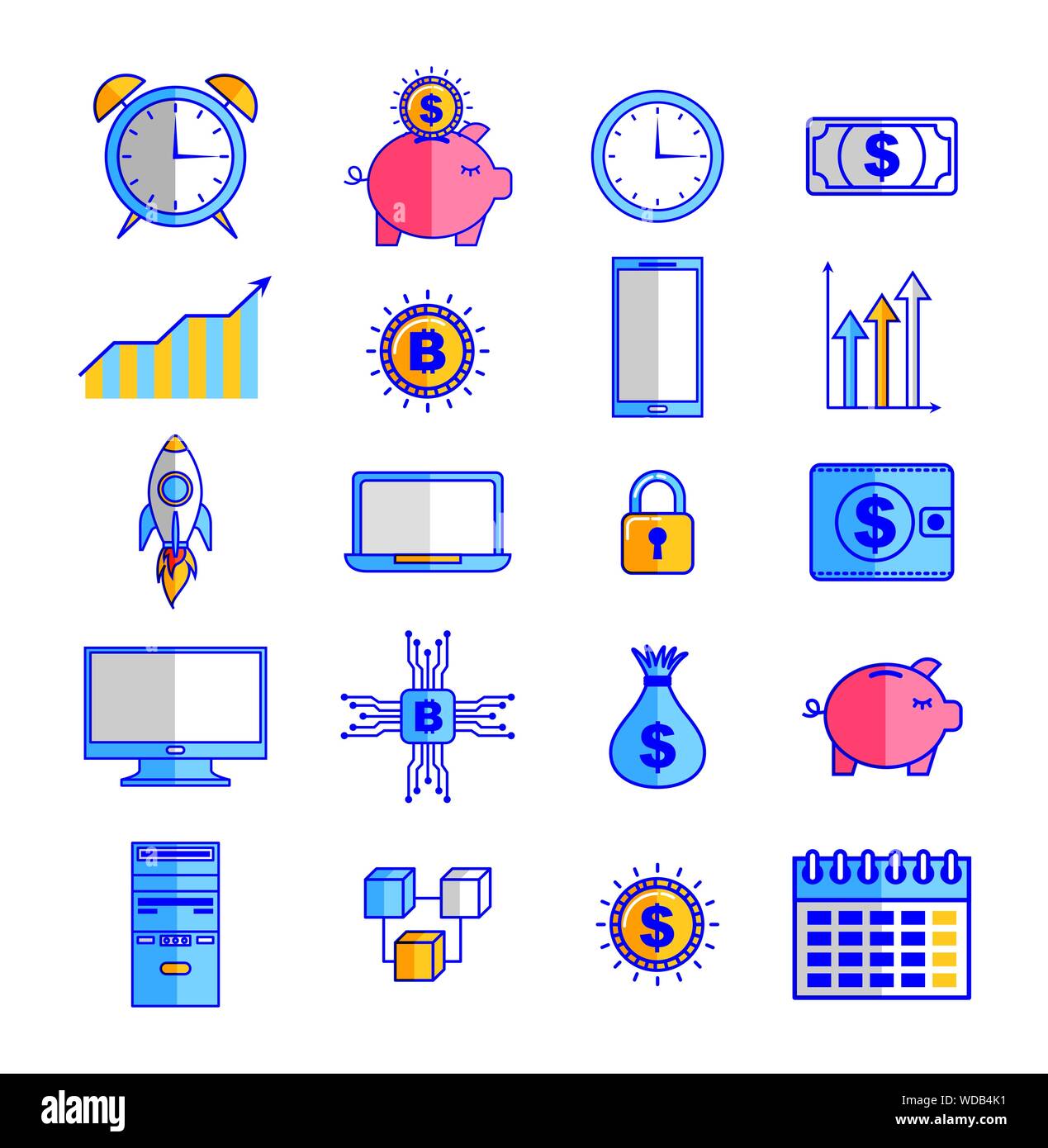 bundle of economy and finances icons Stock Vector Image & Art - Alamy