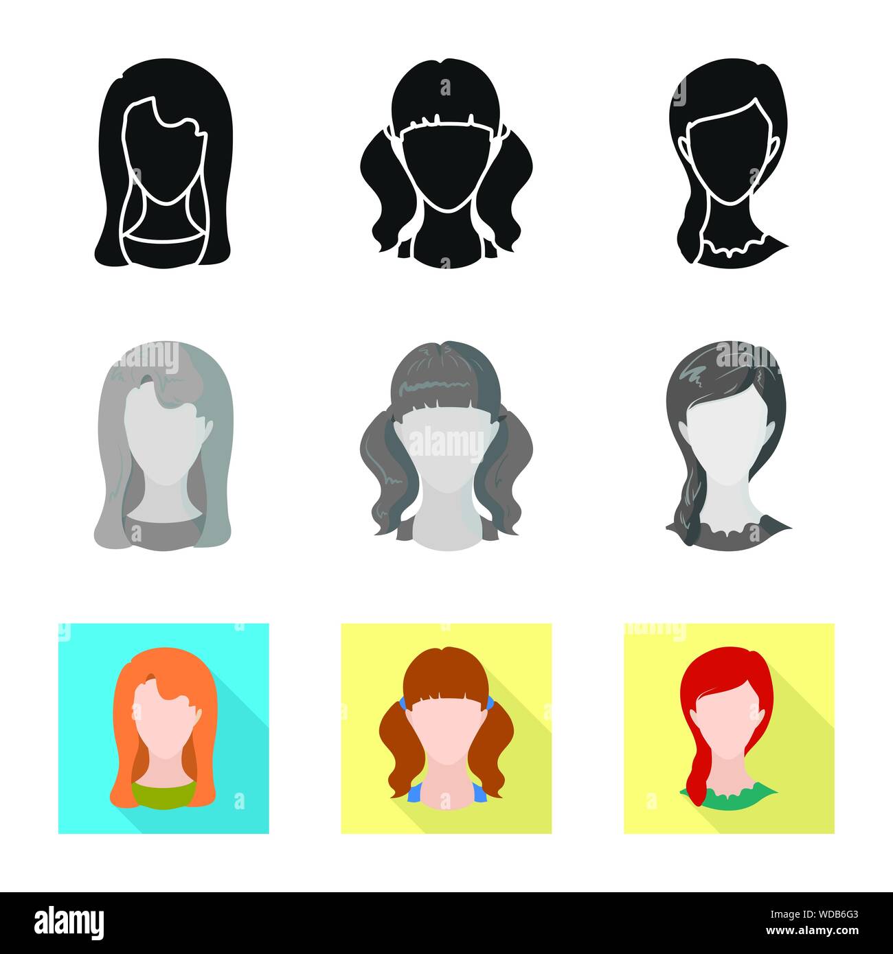 Vector illustration of professional and photo symbol. Set of ...