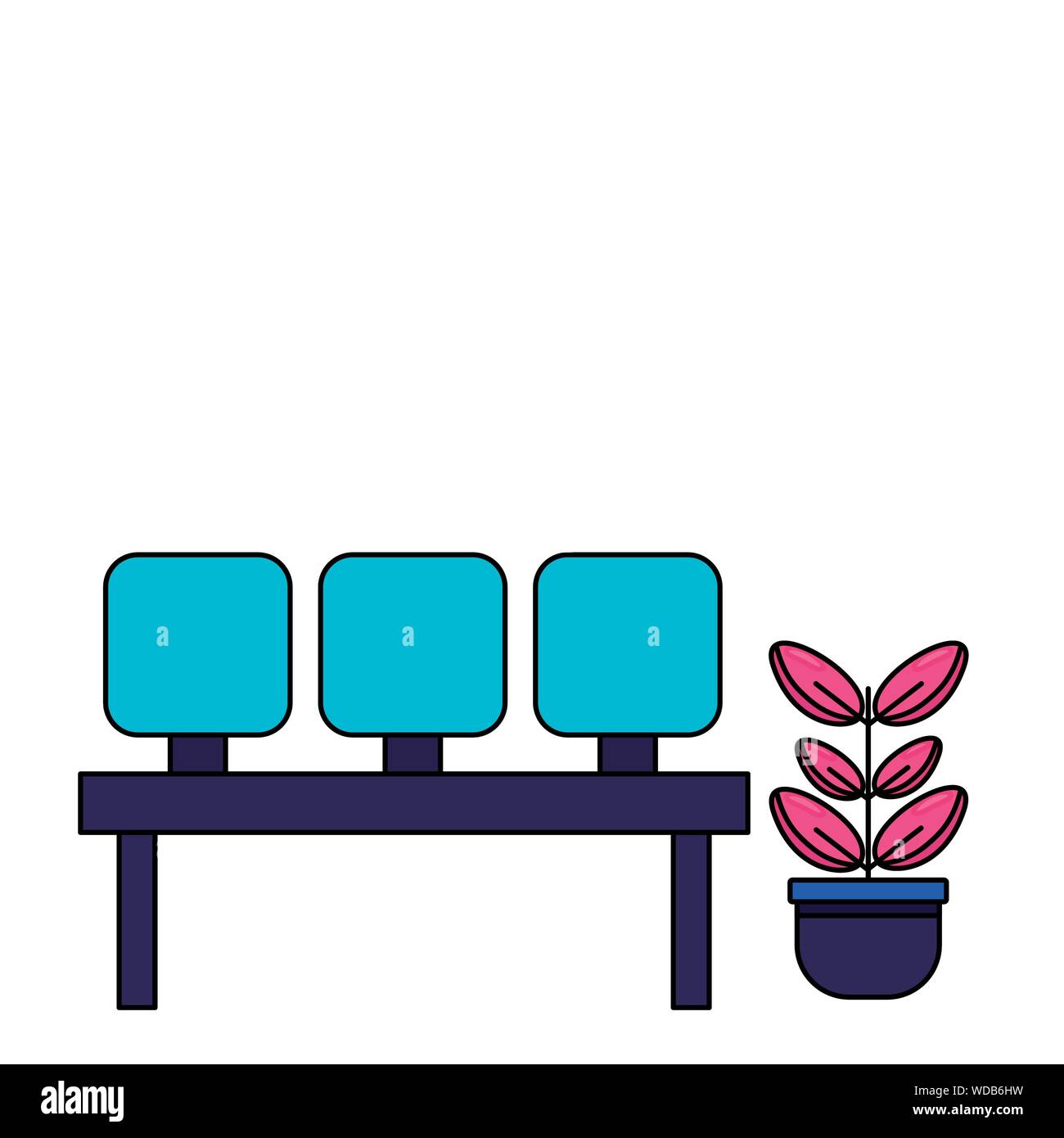 Isolated airport seats vector design Stock Vector Image & Art - Alamy