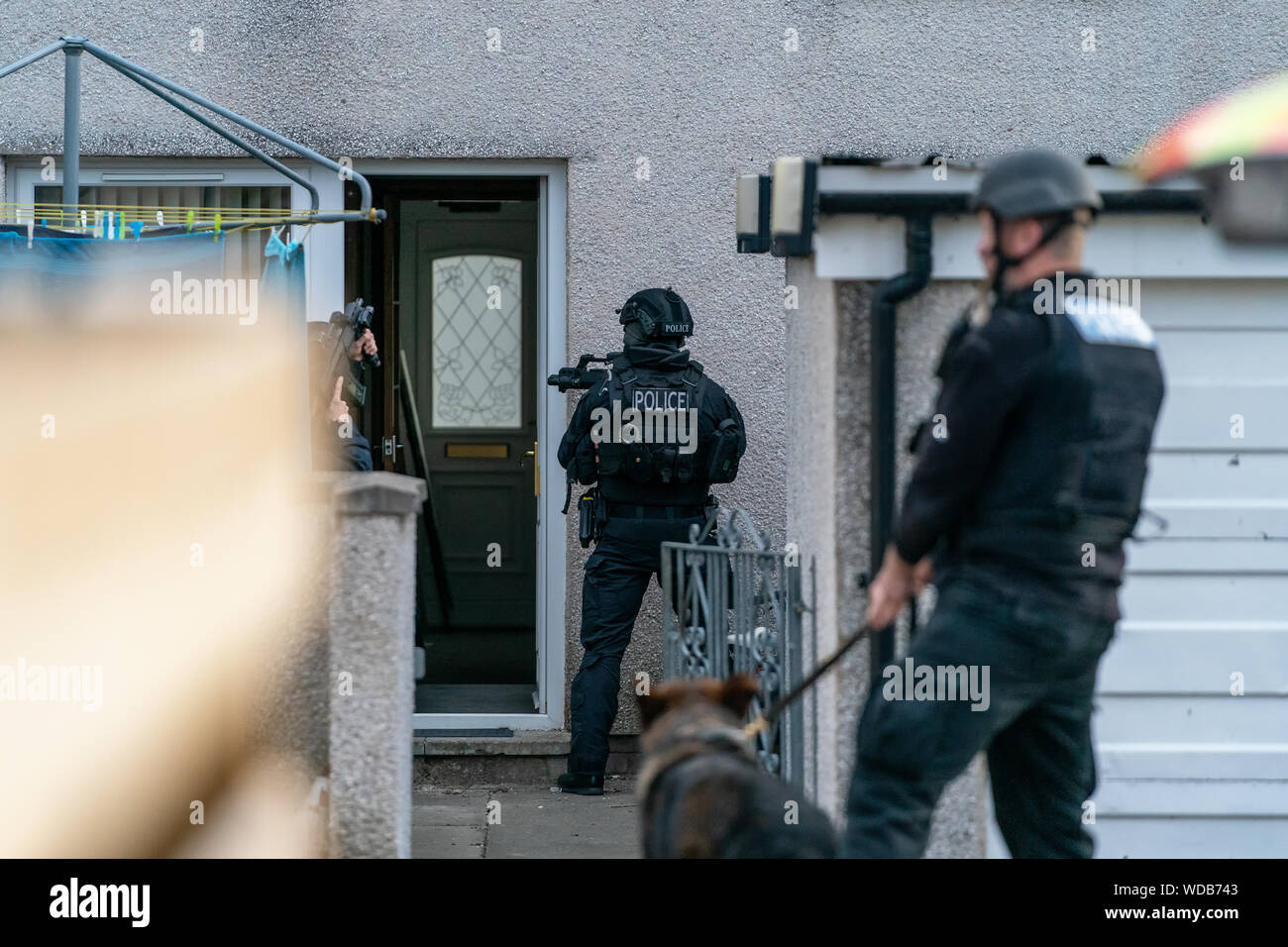 20 August 2019. Elgin, Moray, Scotland, UK. This is the scene of a ...