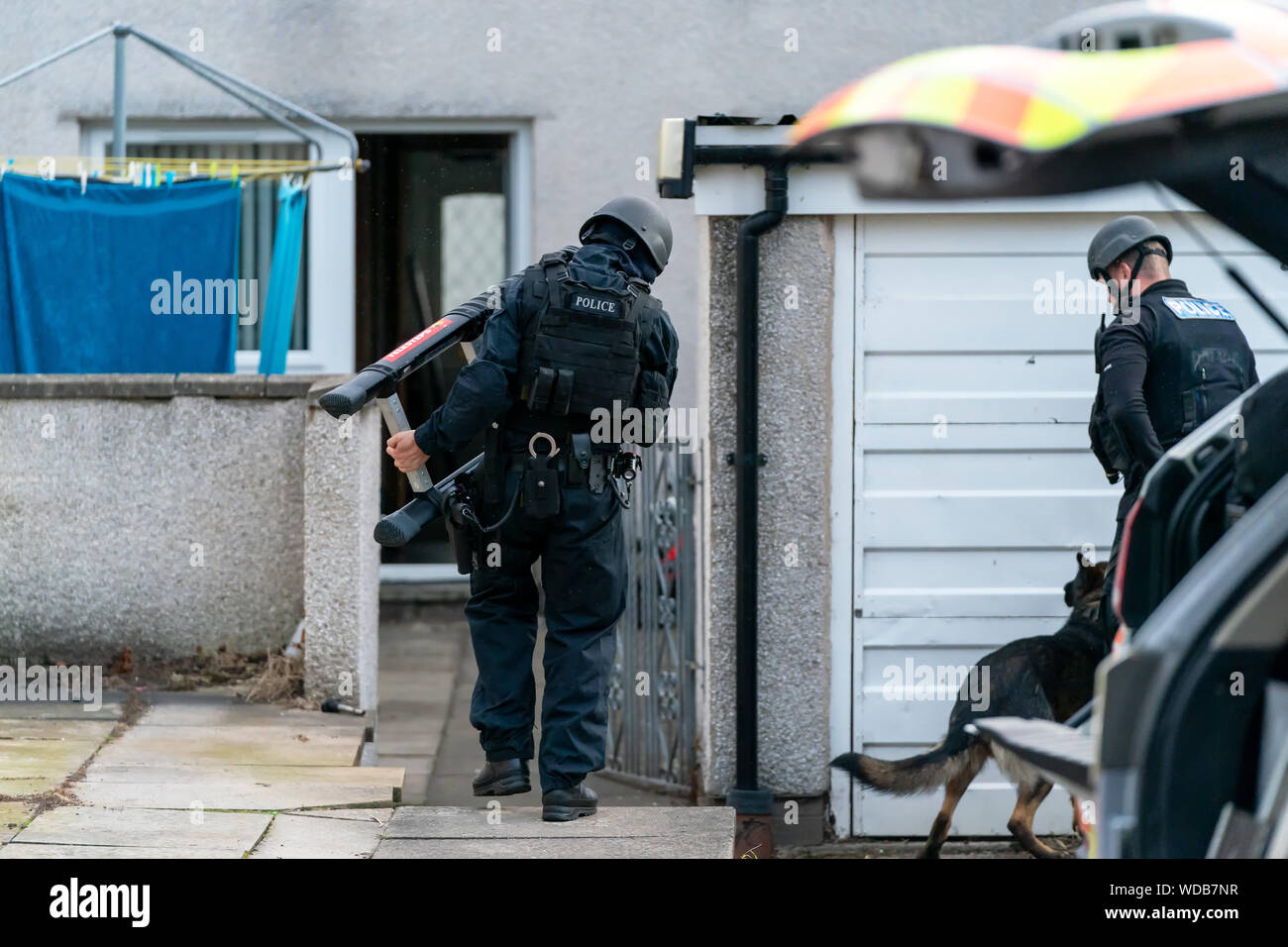 20 August 2019. Elgin, Moray, Scotland, UK. This is the scene of a ...