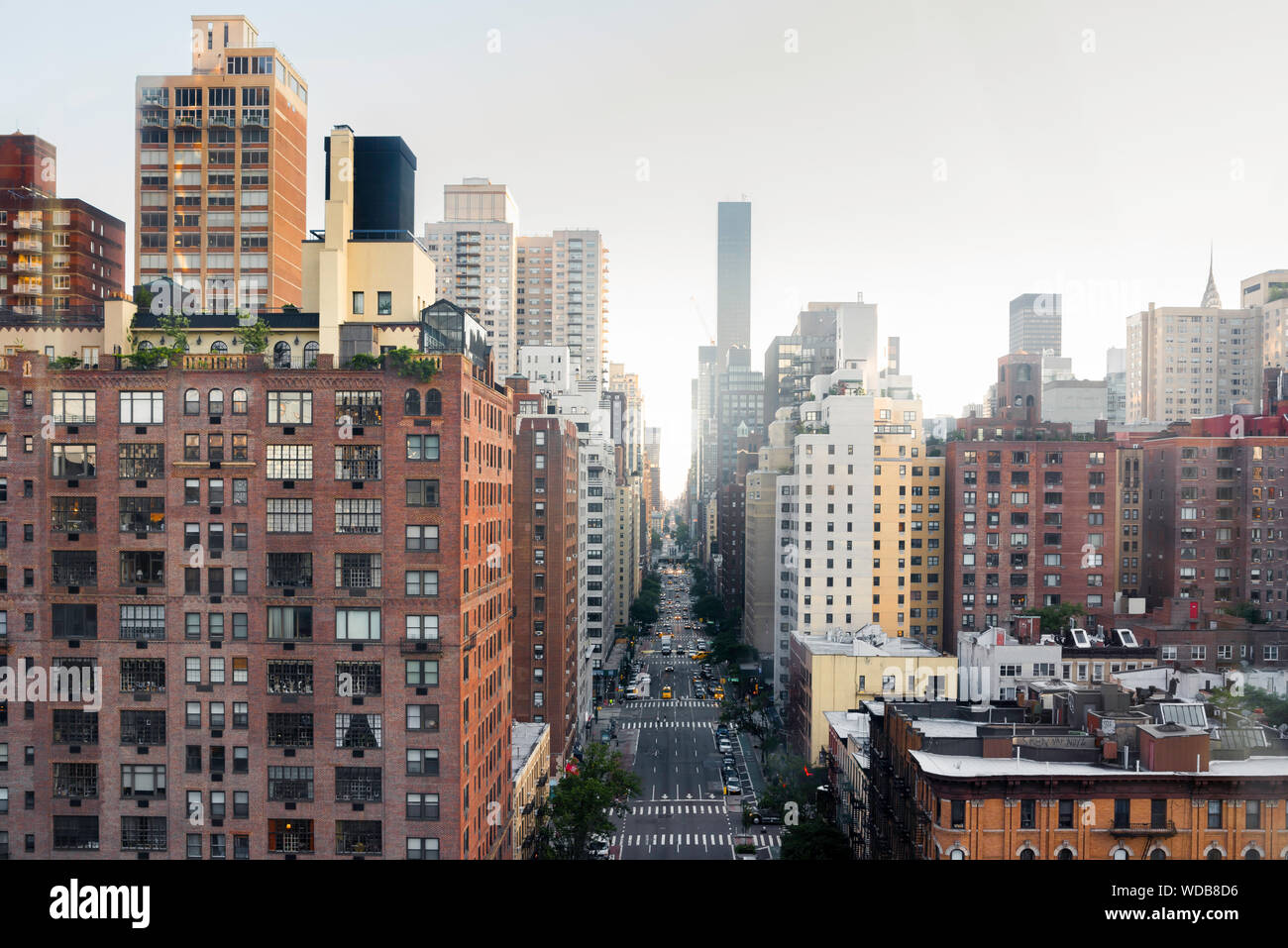 1st Avenue, view of 1st Avenue in the midtown Manhattan area of New ...