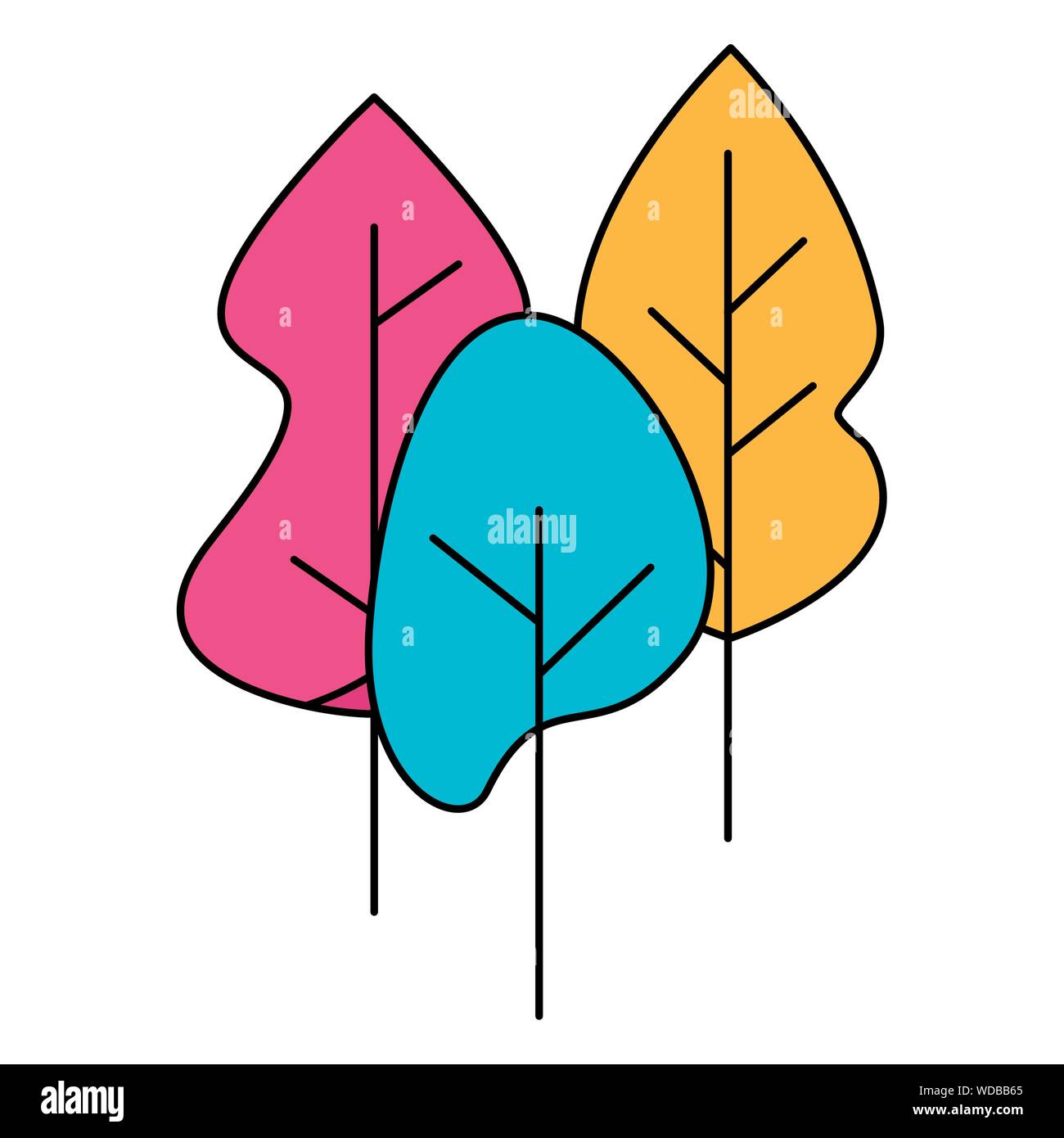 Isolated abstract and season trees design Stock Vector Image & Art - Alamy