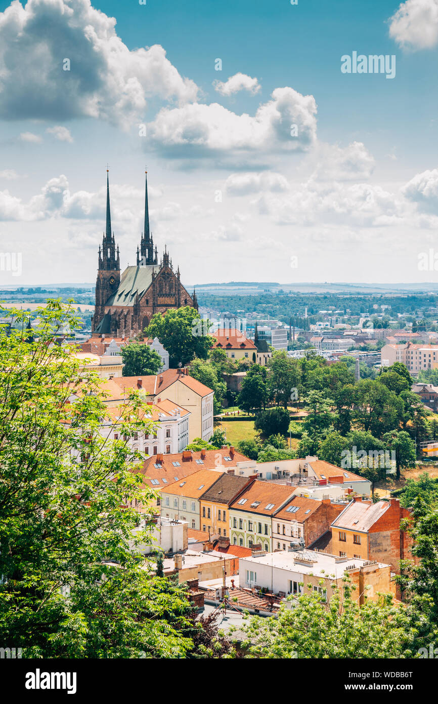 Brno city panorama view from Spilberk Castle in Brno, Czech Republic ...