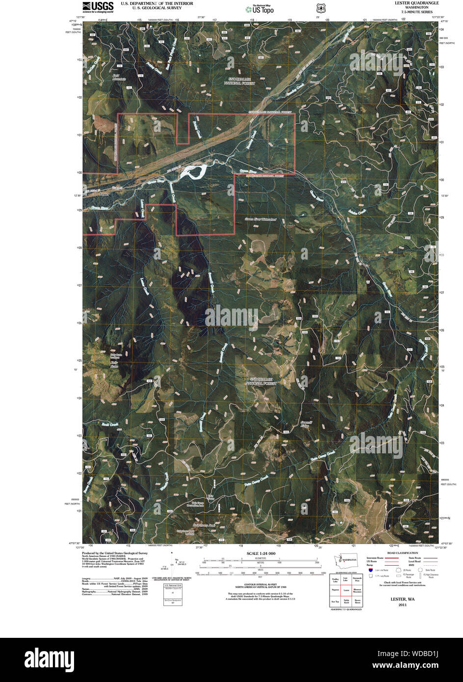 Usgs Washington State Map High Resolution Stock Photography and Images ...