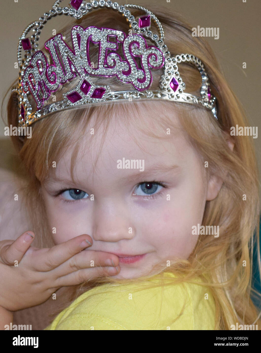 Girl Wearing Princess Crown High Resolution Stock Photography and ...