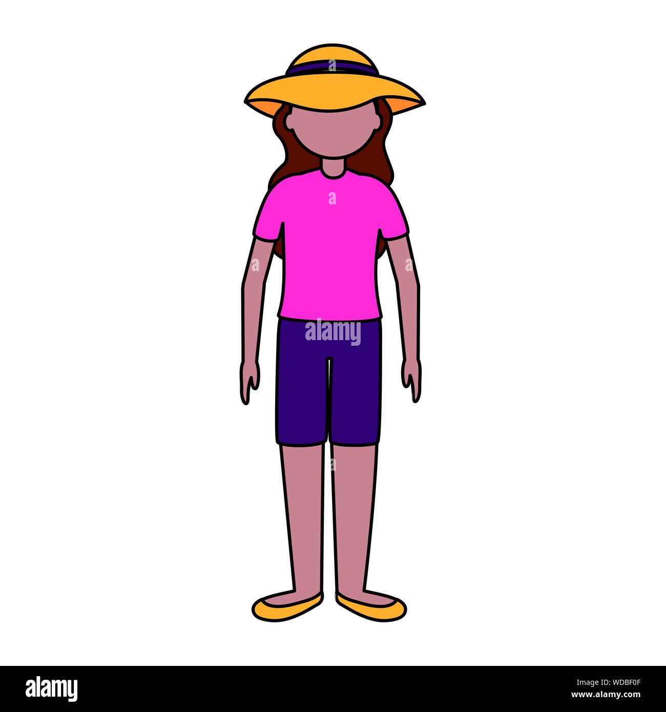 Wanderer woman, isolated Cut Out Stock Images & Pictures - Alamy