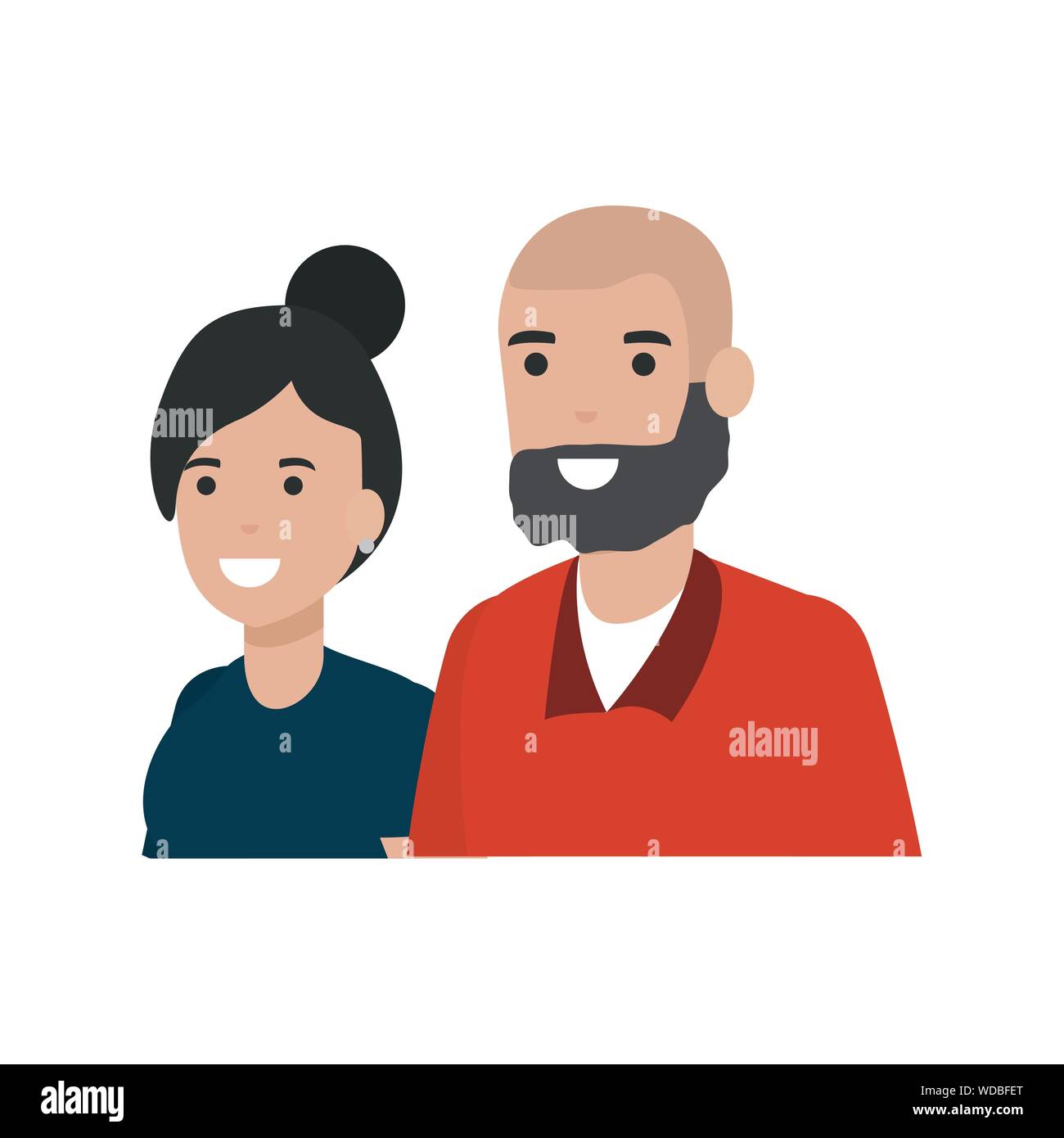 Couple of woman and man cartoon design Stock Vector Image & Art - Alamy