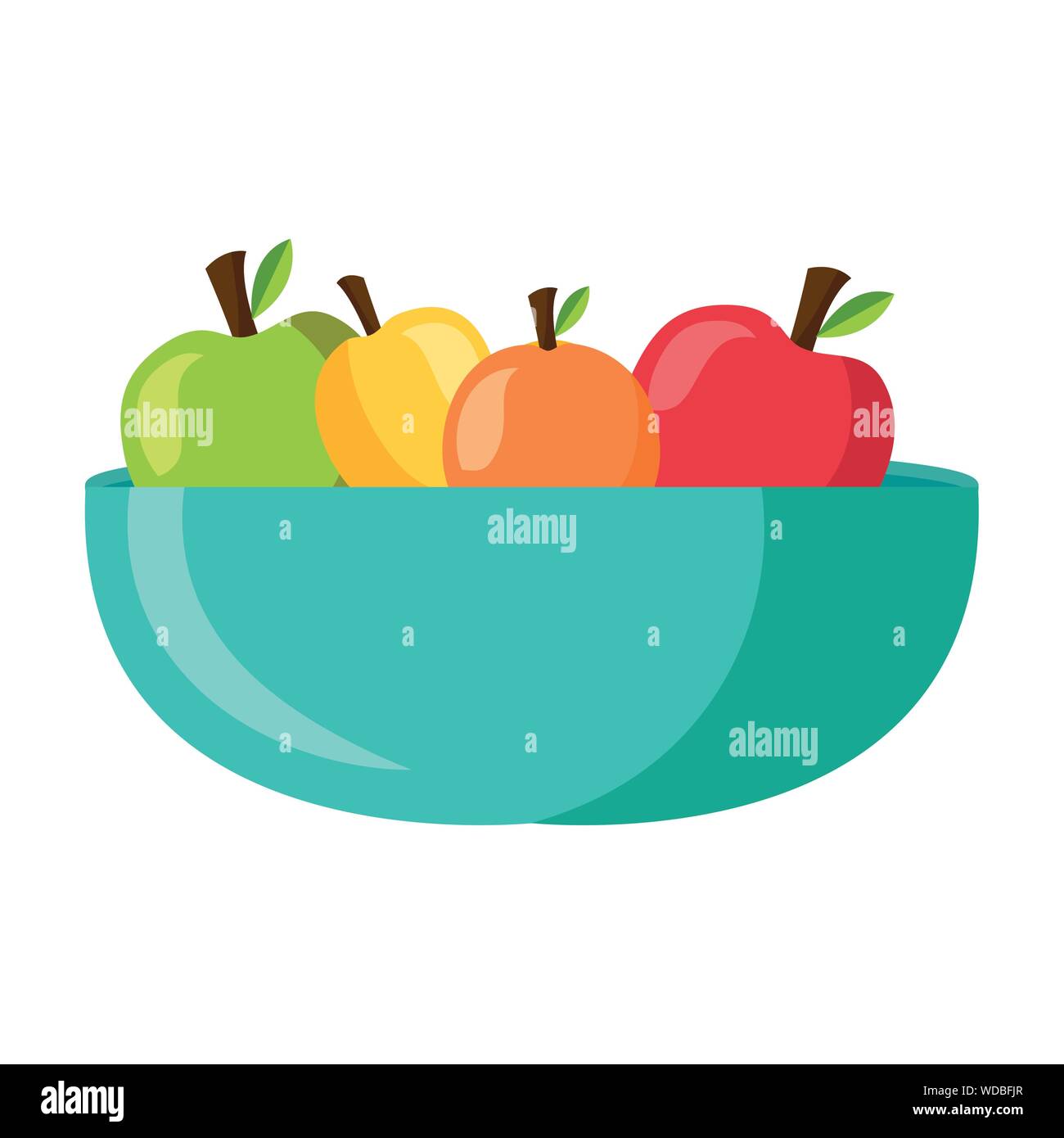 Apples inside bowl vector design Stock Vector Image & Art - Alamy