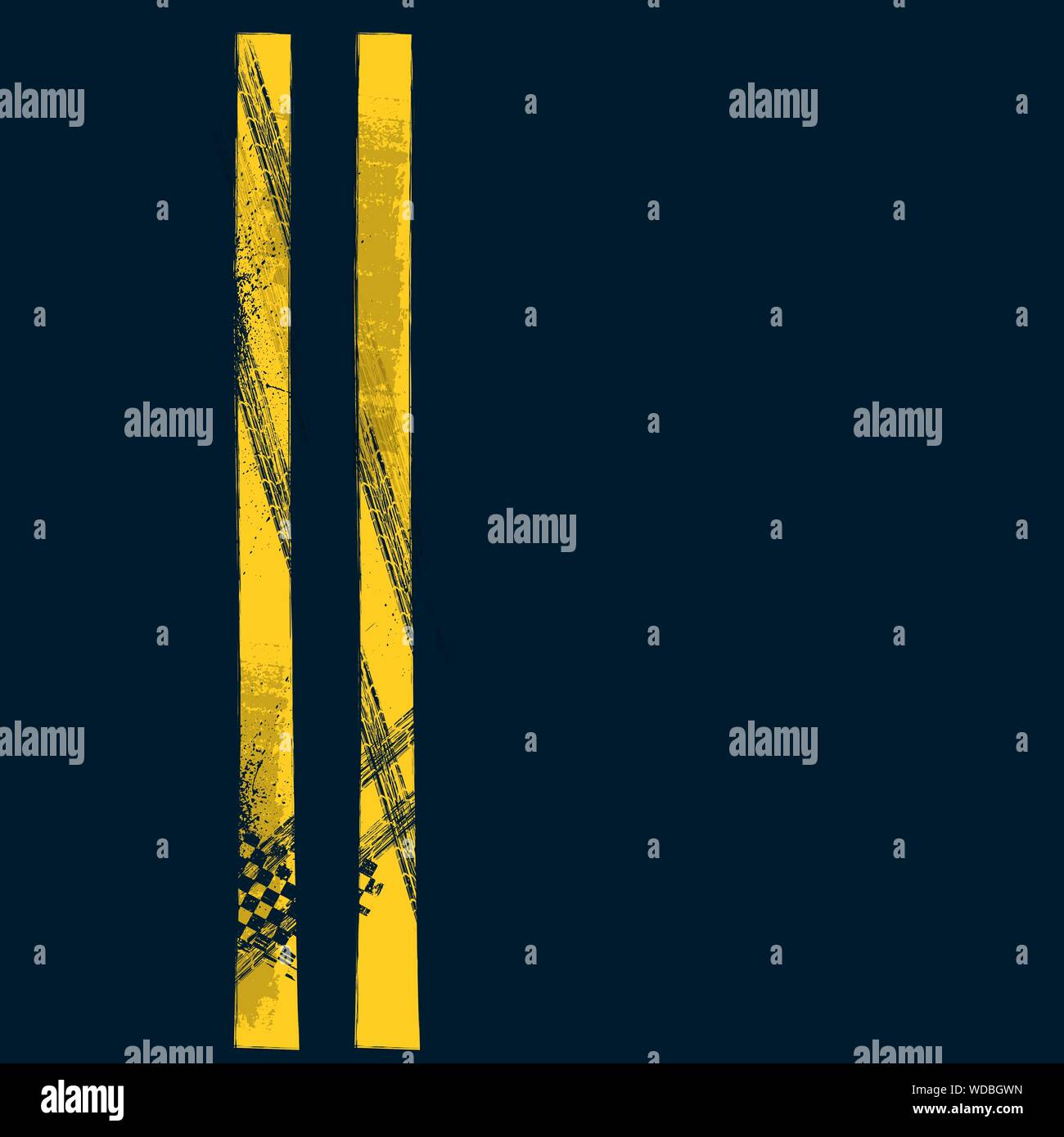 Empty grunge asphalt road Stock Vector Images - Alamy
