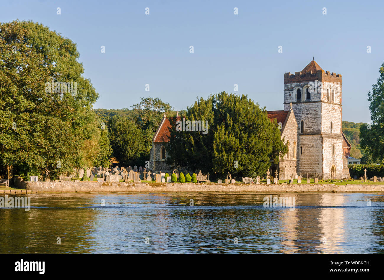 A short walk along the Thames Path from Marlow, you can see All Saints ...