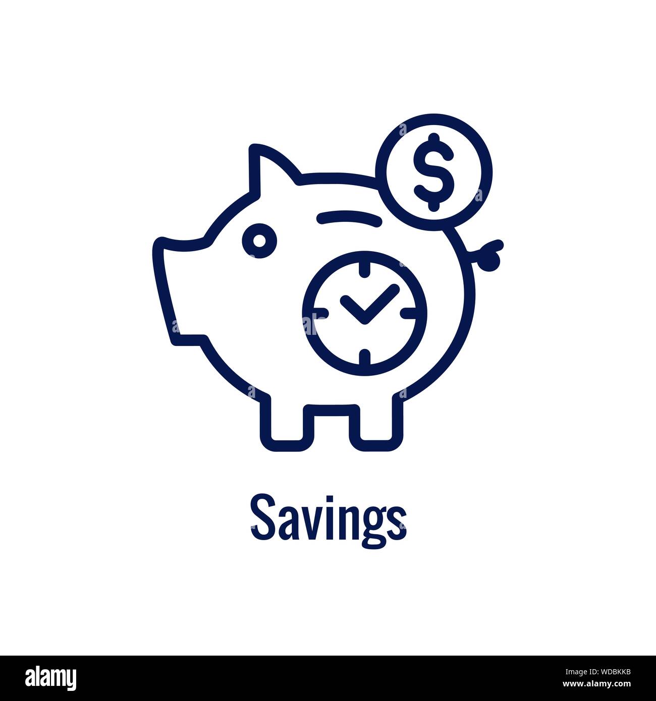 Retirement Savings Icon w retiring and monetary images Stock Vector ...