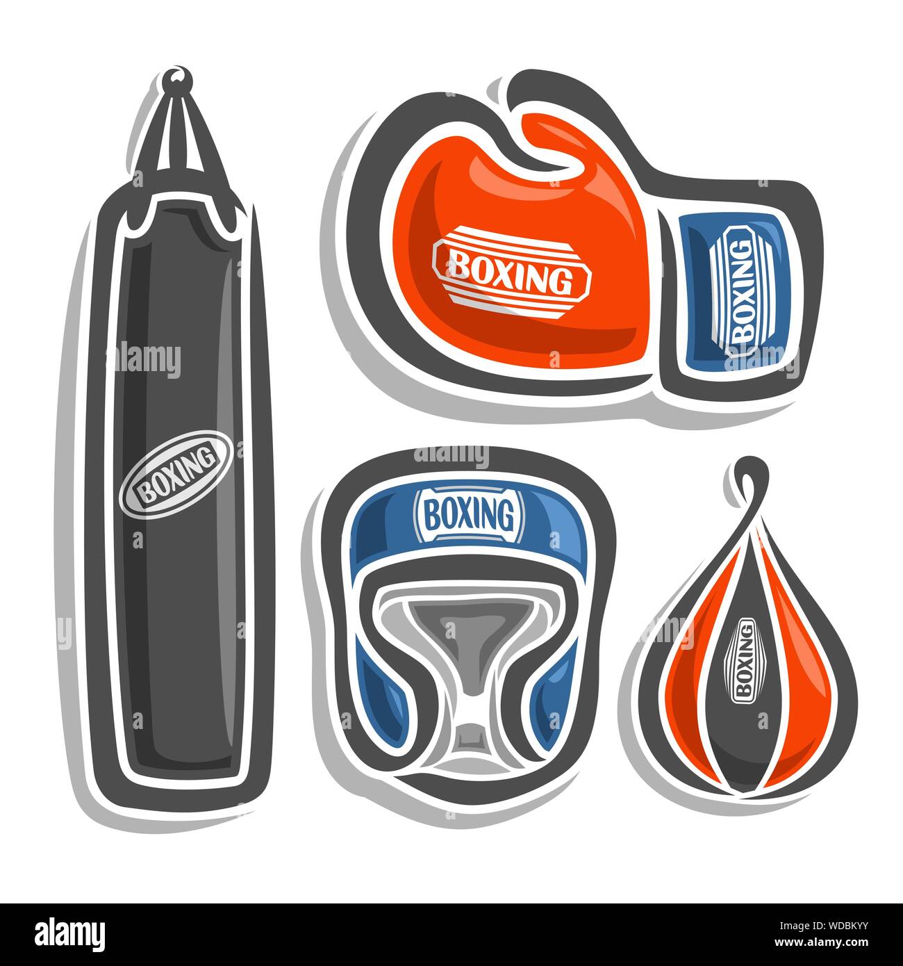 Leather bag blue red Stock Vector Images - Alamy