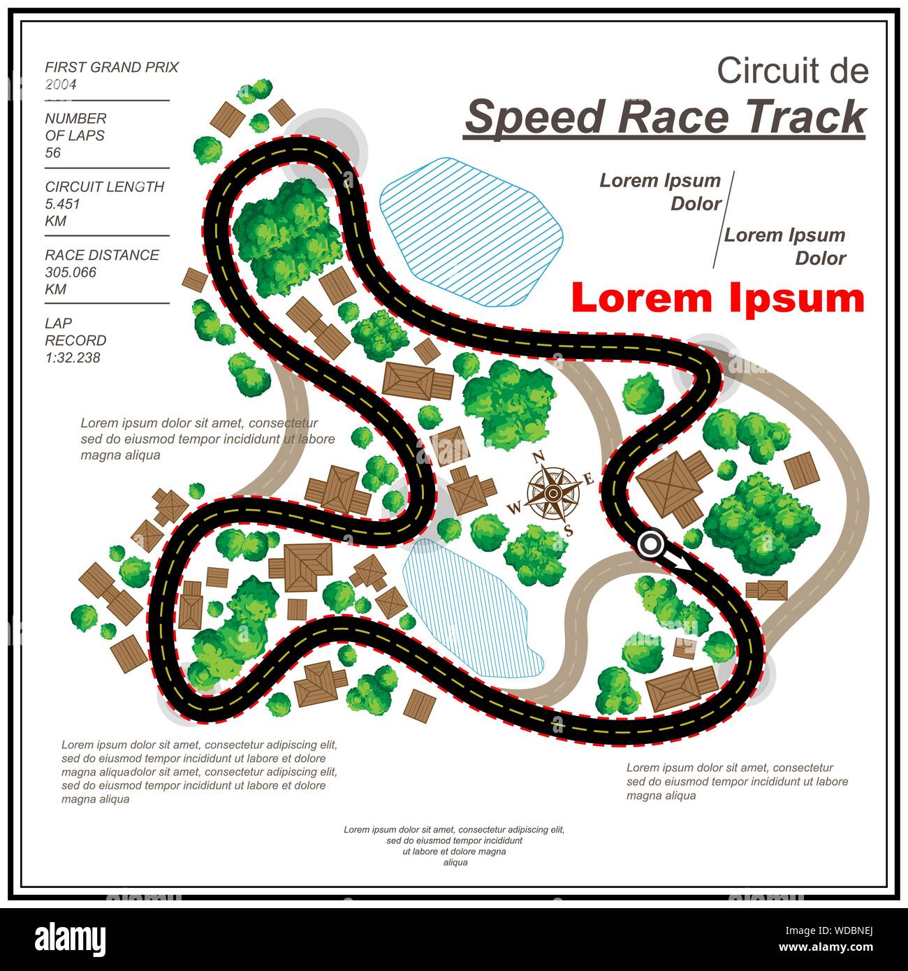 Abstract wallpaper with black road and sample text and city map with ...