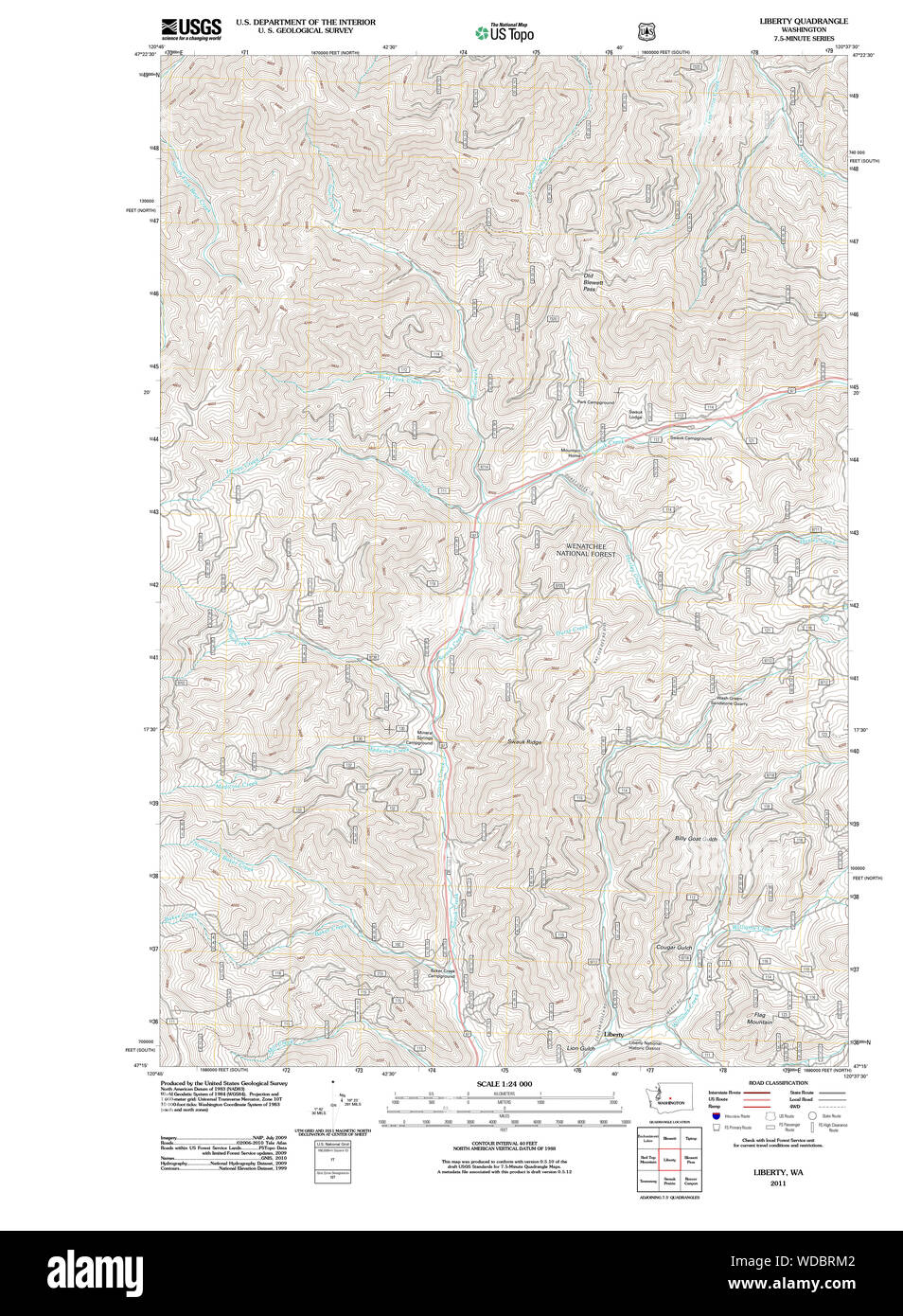 Usgs washington state map hi-res stock photography and images - Alamy