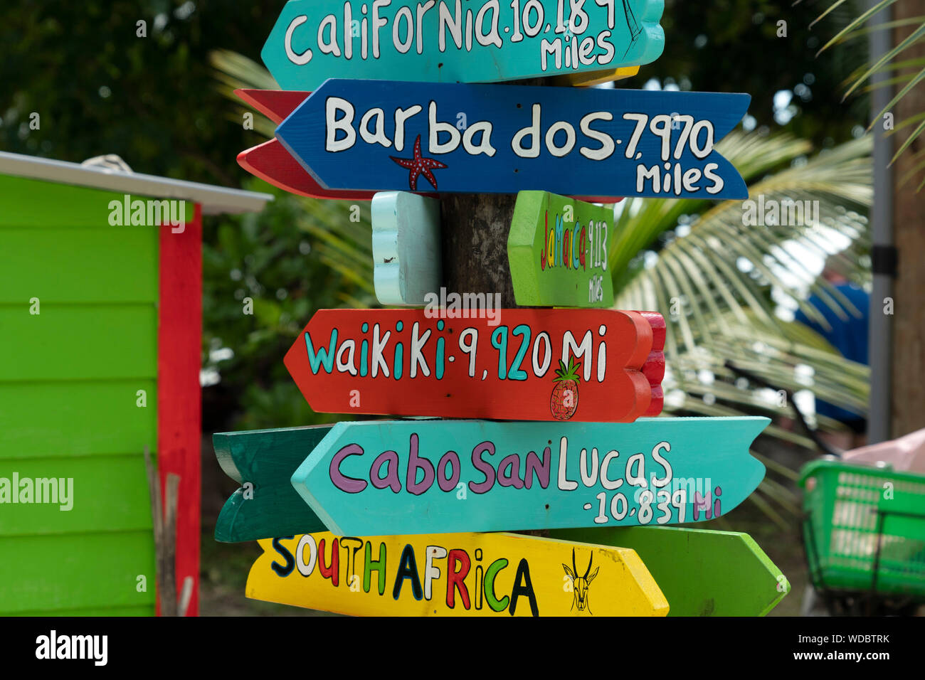 cities of the world distance many colors sign Stock Photo - Alamy