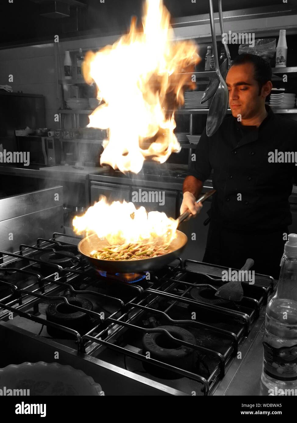 Chef Cooking Flame High Resolution Stock Photography and Images - Alamy