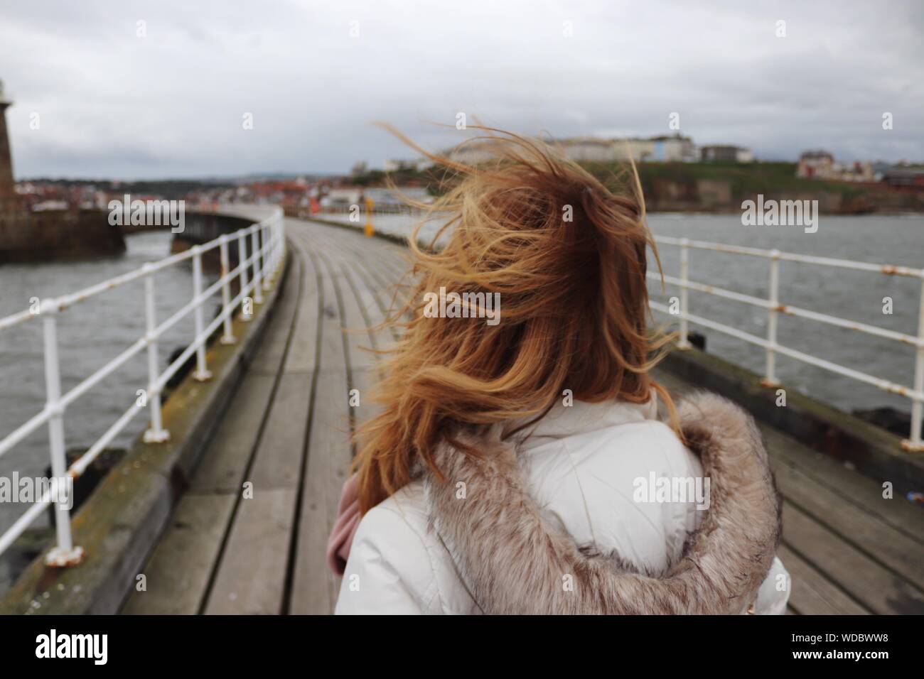 Woman on bridge hi-res stock photography and images - Alamy