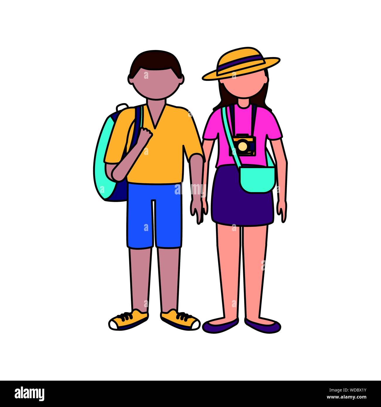 Wanderer woman, isolated Cut Out Stock Images & Pictures - Alamy