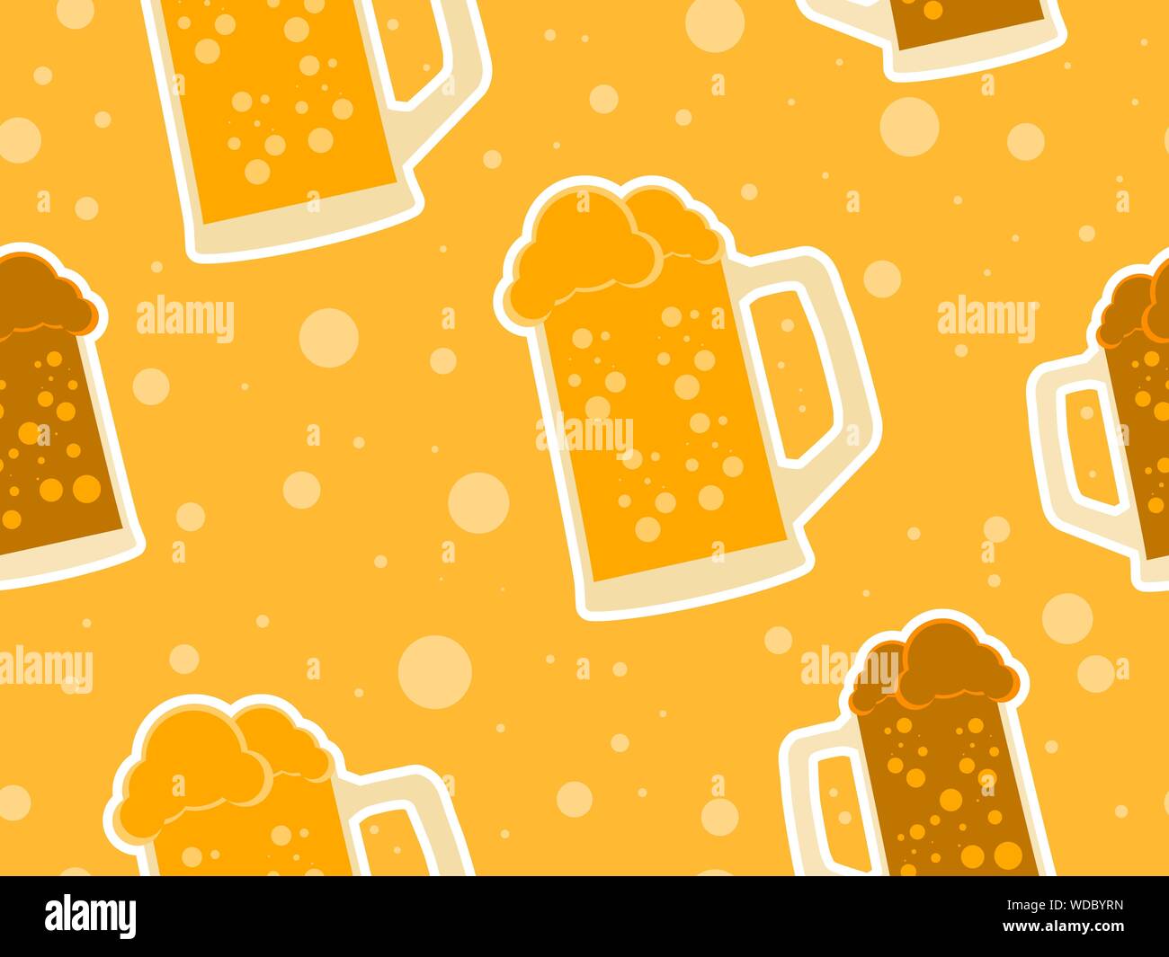 Glass of beer seamless pattern for promotional products, wrapping paper ...